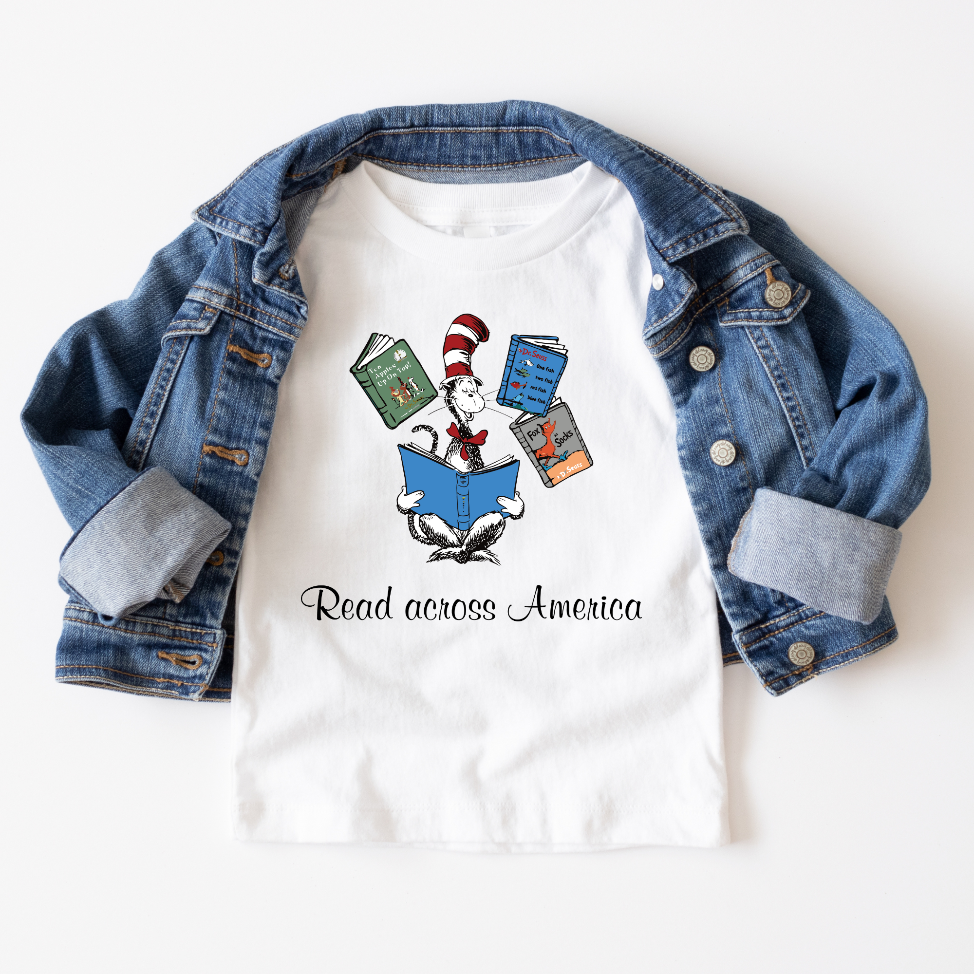 Read Across America-Reading Cat In The Hat- DTF Transfer – Earthline ...