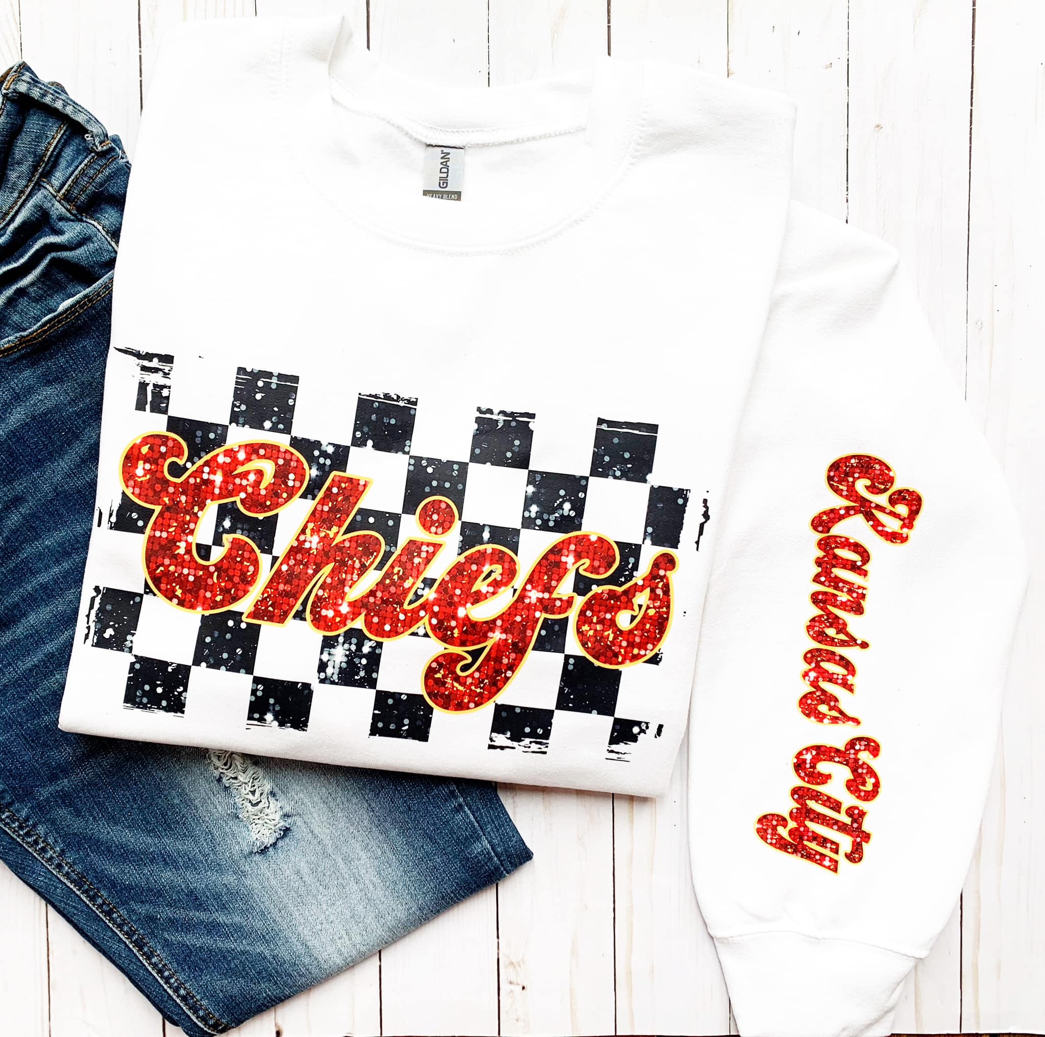 Chiefs Checkered Sequins - CHEST – Earthline Customs