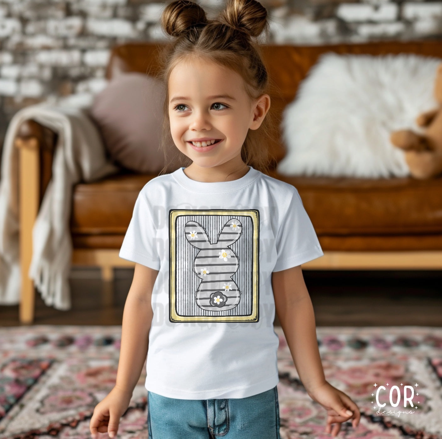 Easter Bunny With Flowers – Earthline Customs