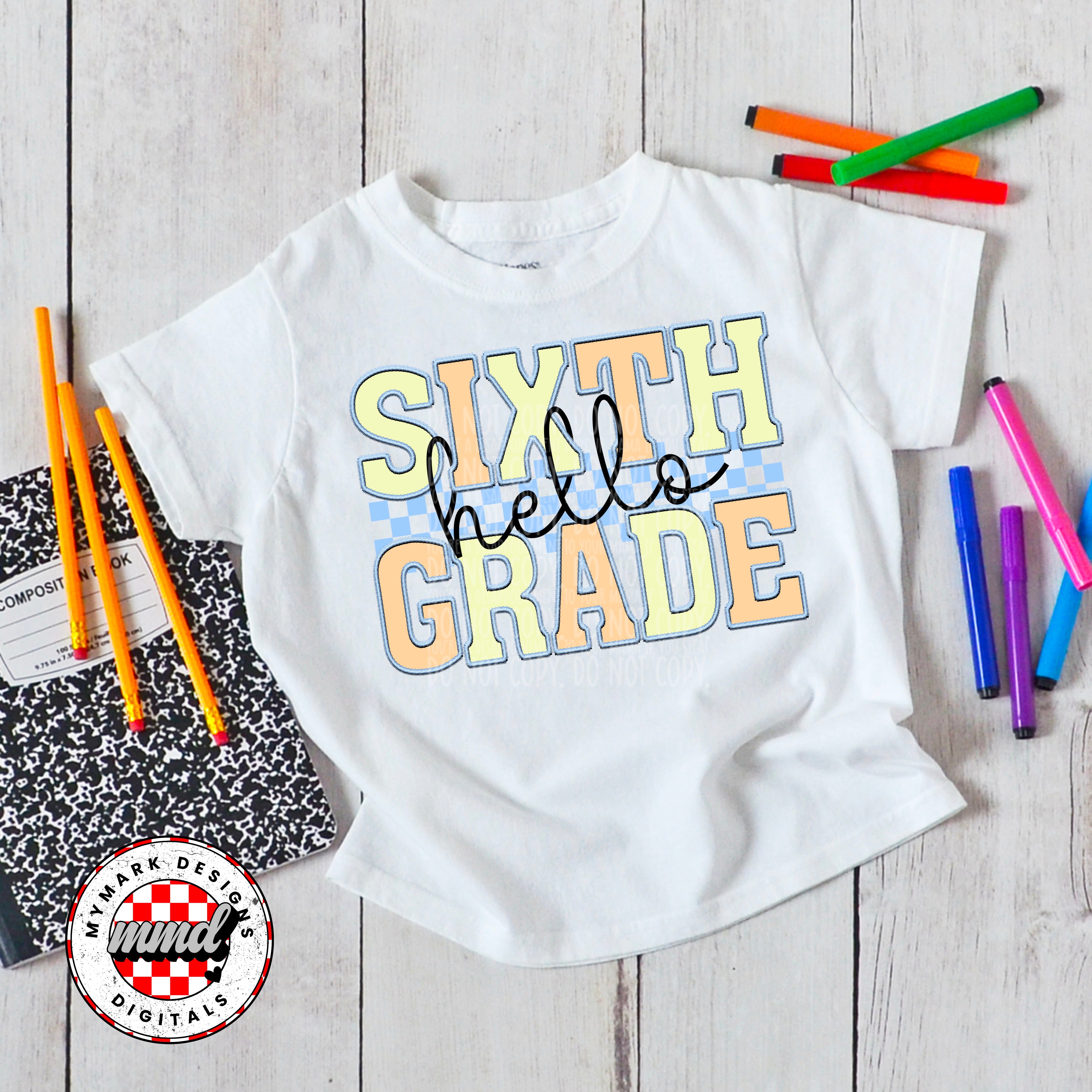 Hello Sixth Grade(Blue) – Earthline Customs