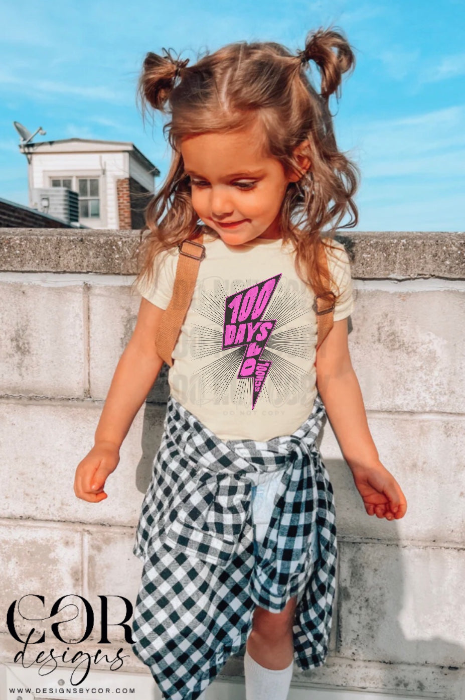 100 days of school (bolt-pink) – Earthline Customs