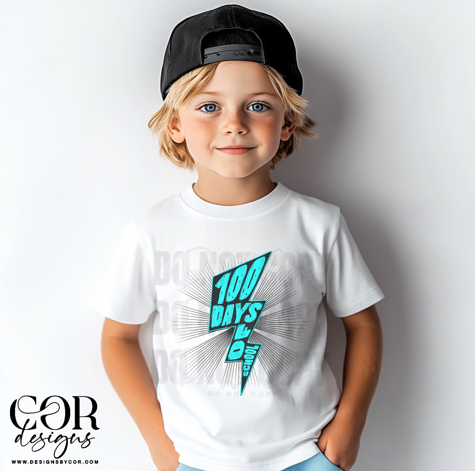 100 days of school (bolt-teal) – Earthline Customs