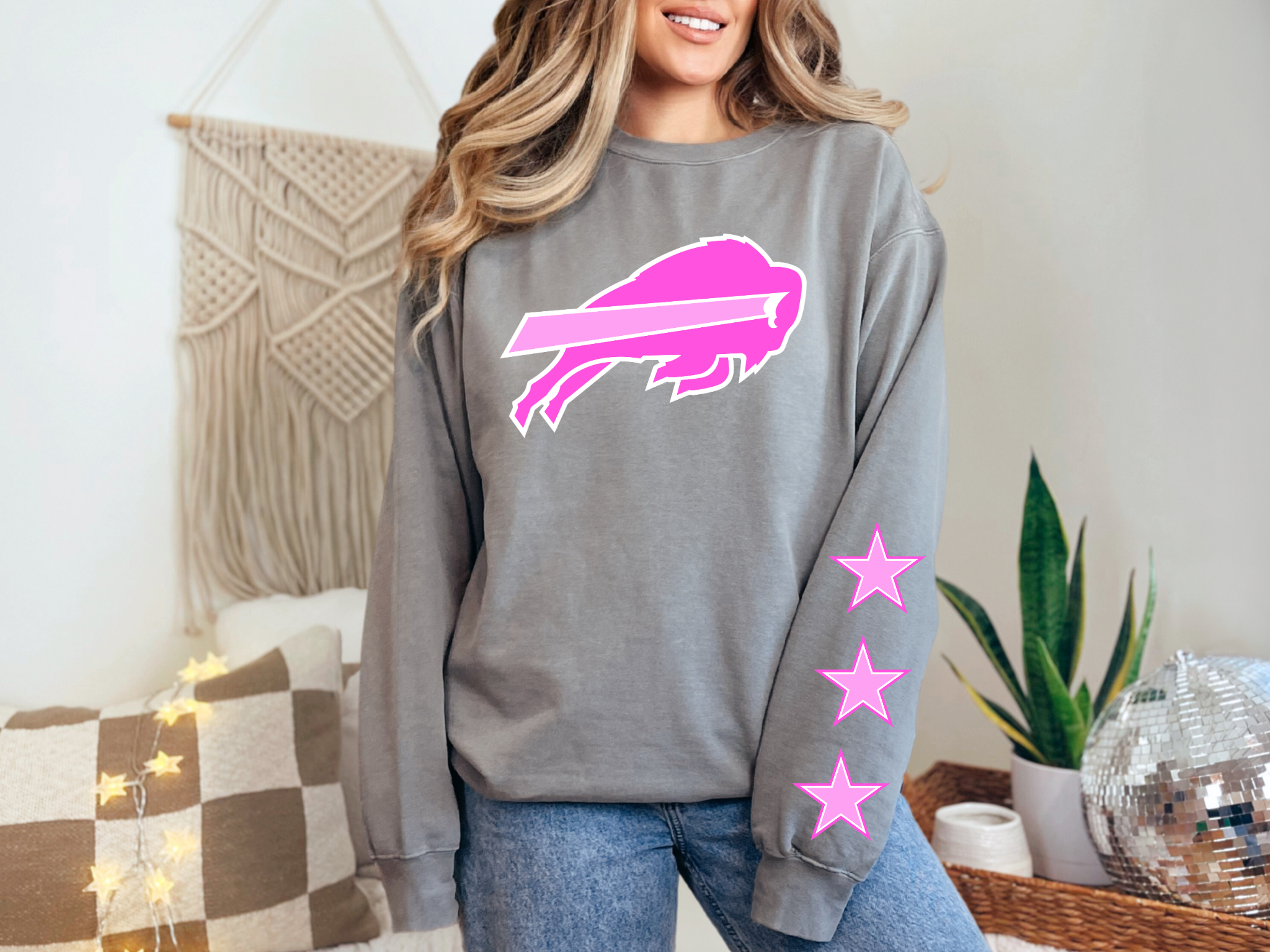 Buffalo Bills Pink Football - FRONT ONLY – Earthline Customs