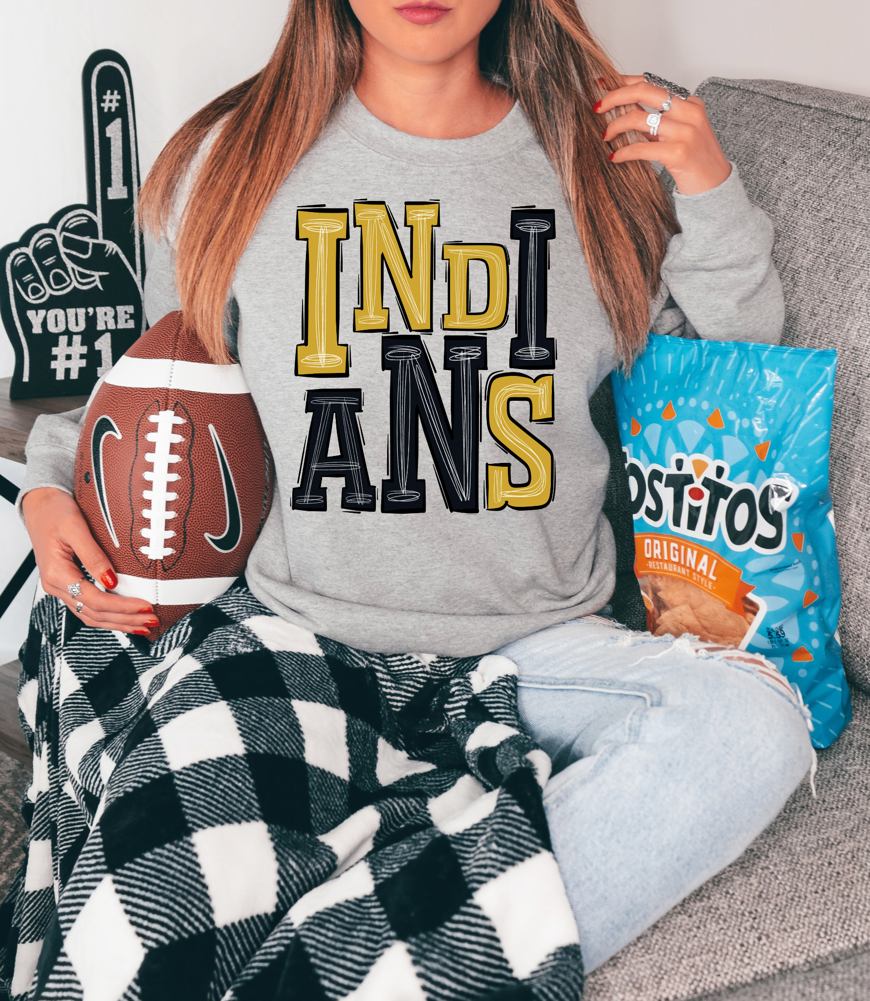 Indians - yellow/black letters – Earthline Customs
