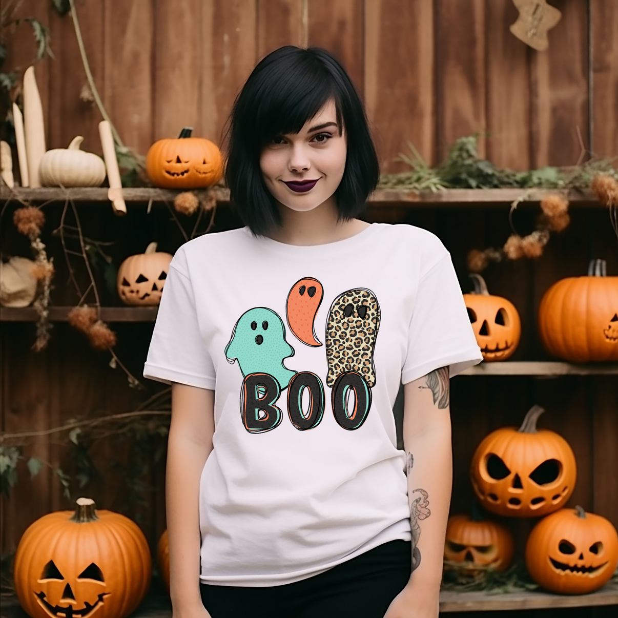 Boo with cheetah print ghost – Earthline Customs