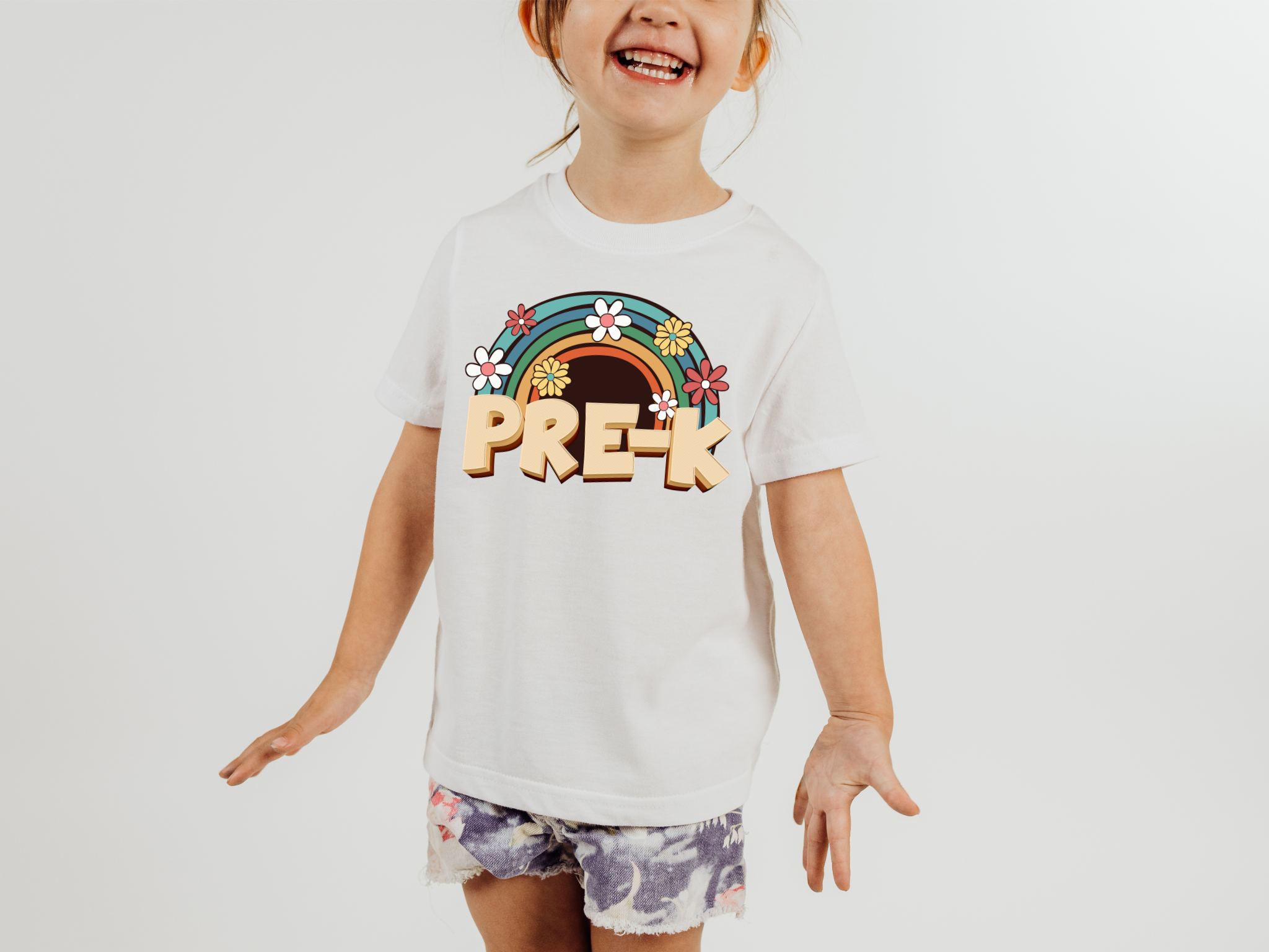 Pre-k- flowers and rainbow – Earthline Customs