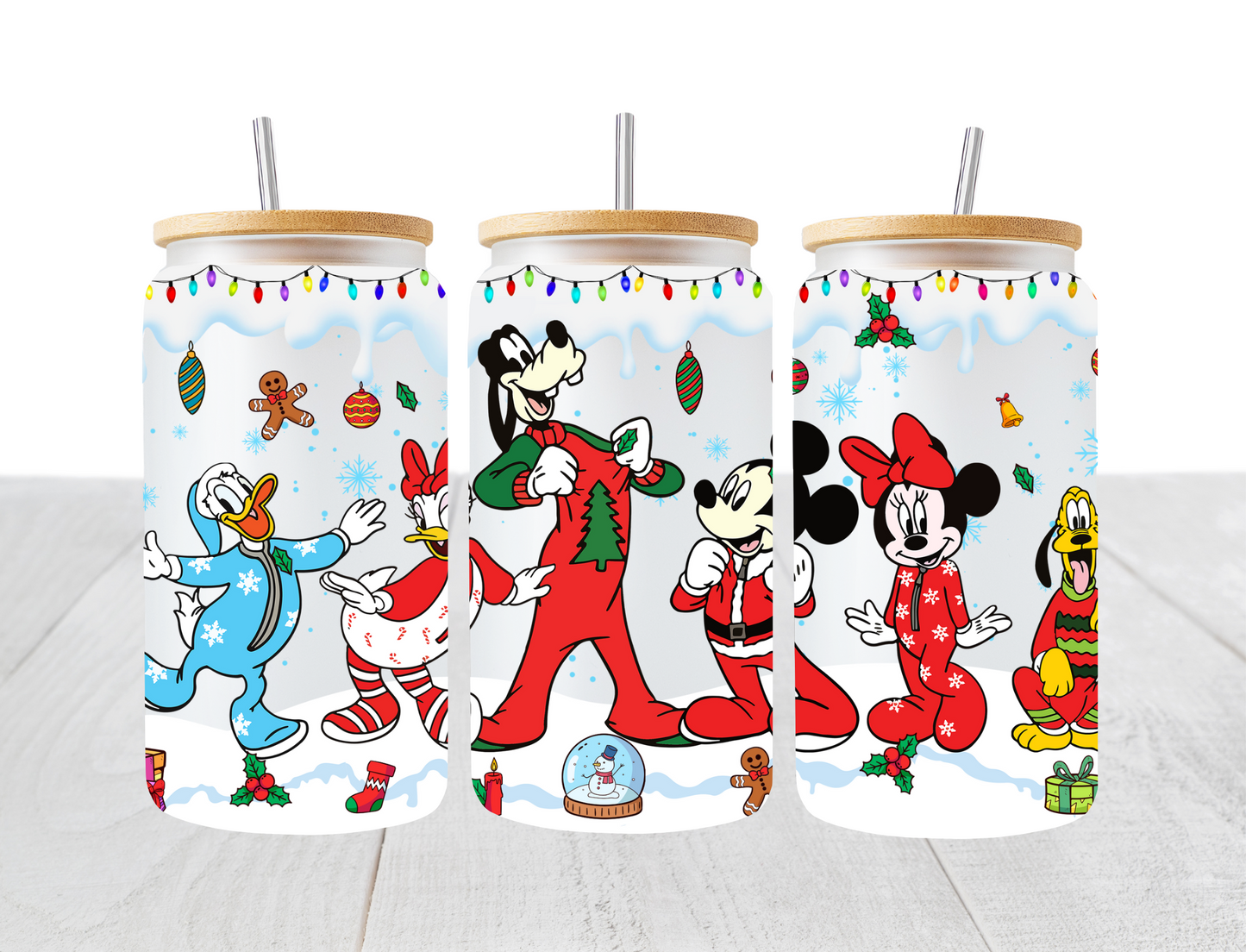 Mickey, Goofy and Friends Christmas Snow Drip - UV Libby Wrap ...