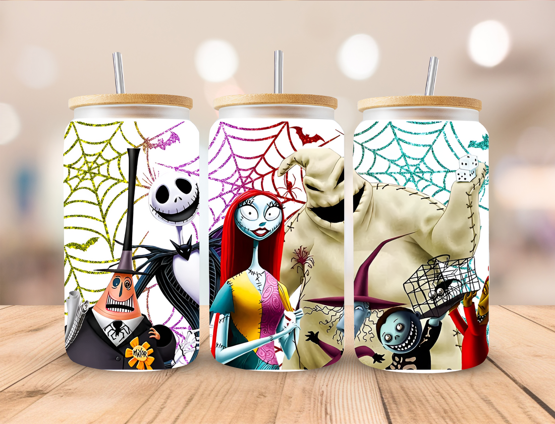 Nightmare before Christmas and multicolored spider webs - UV Libby Wra ...