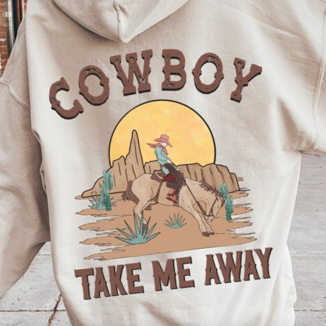 Cowboy Take Me Away- DTF Transfer – Earthline Customs