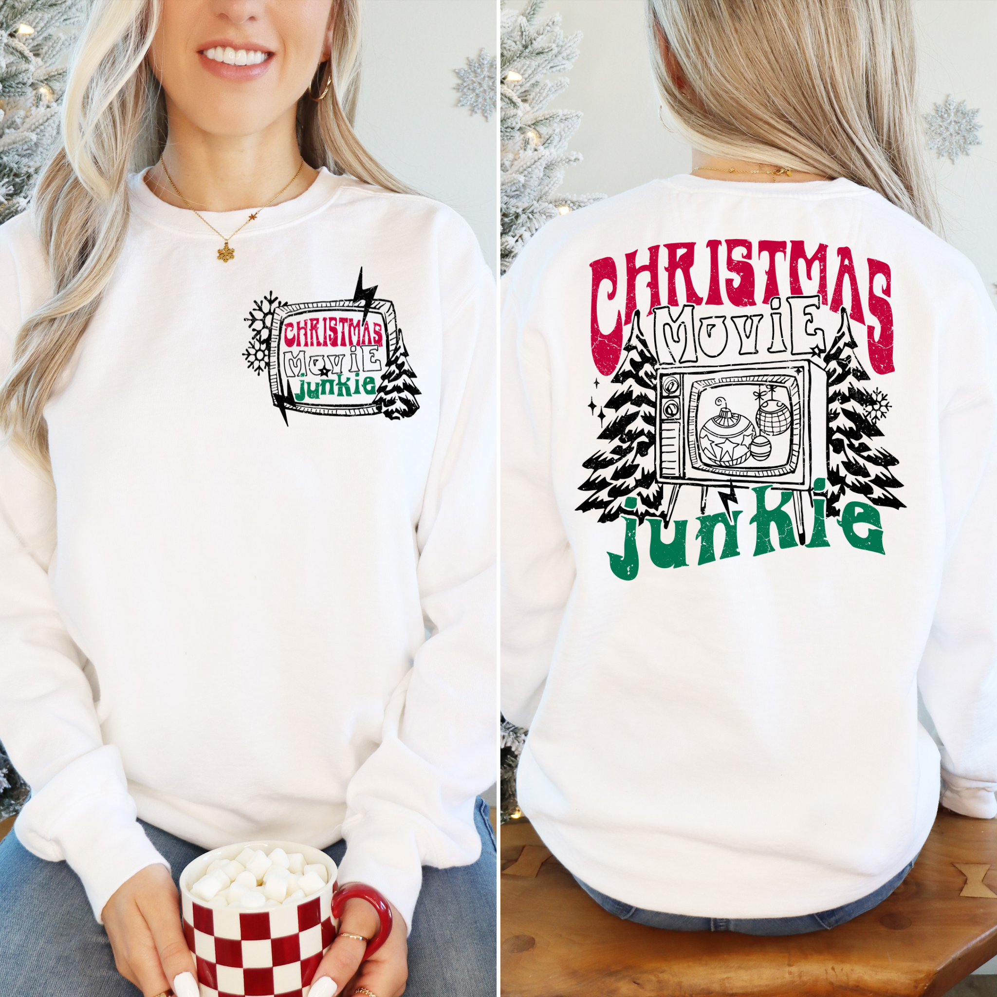 Christmas Movie Junkie - BACK – Earthline Customs