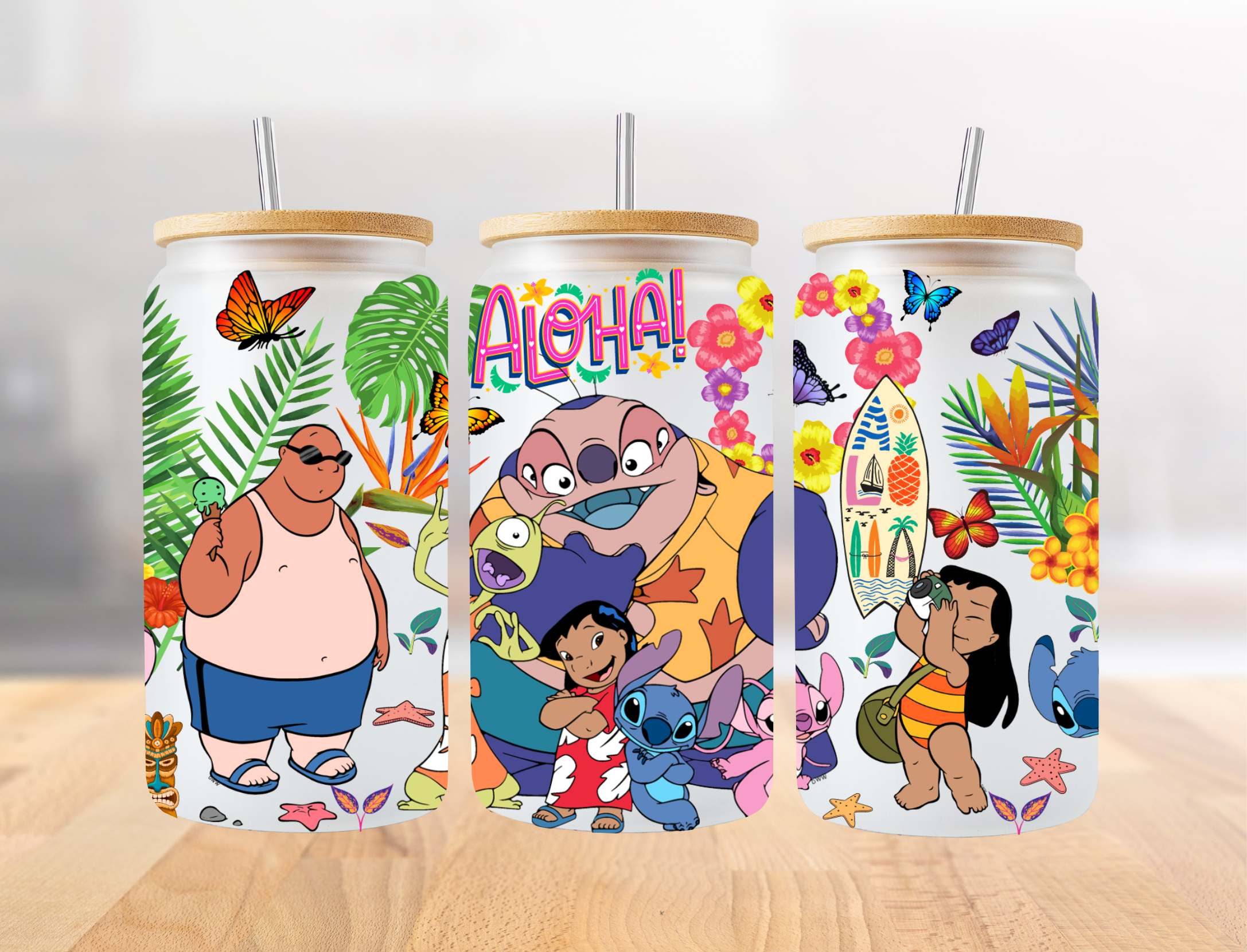 Lilo & Stitch collage - UV Libby Wrap – Earthline Customs