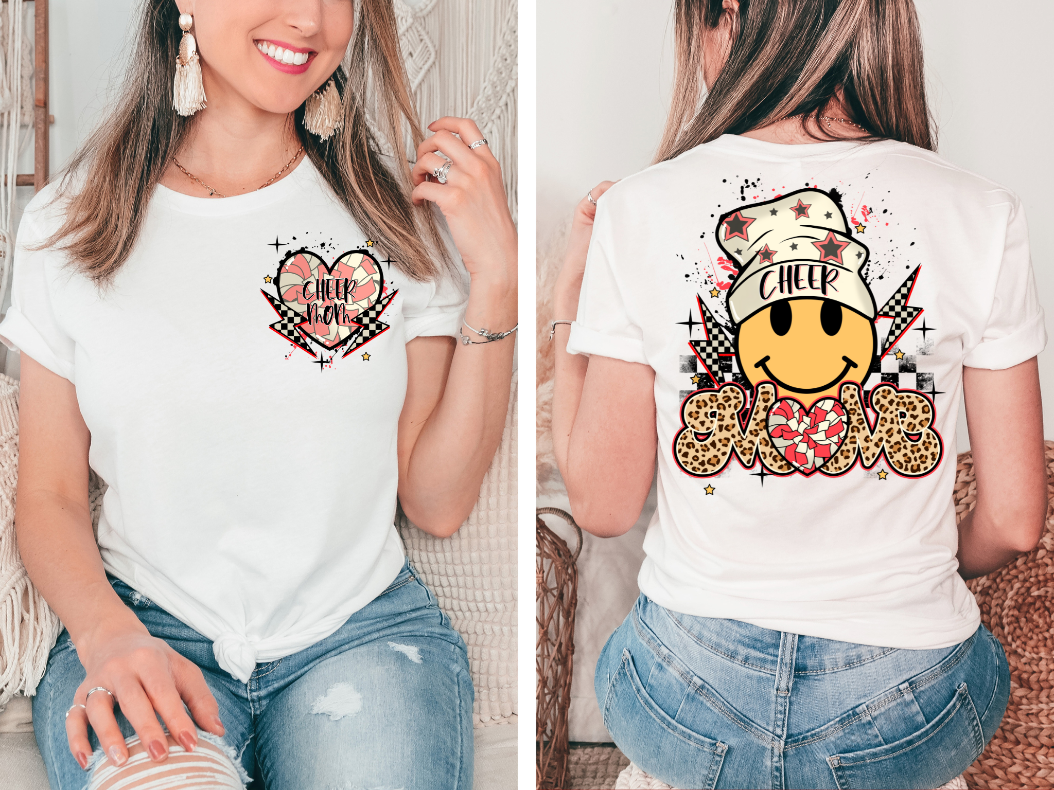 Cheer mom, cheetah print - back – Earthline Customs
