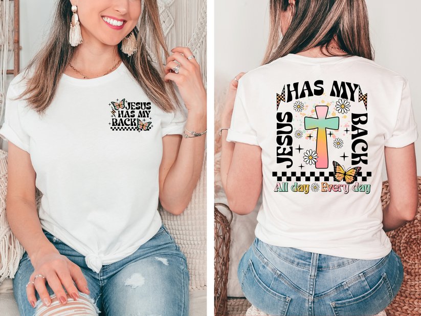 Jesus has my back, all day every day - back – Earthline Customs