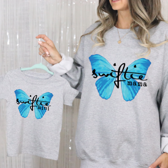 Swiftie Mama (Blue Butterfly)-DTF Transfer – Earthline Customs