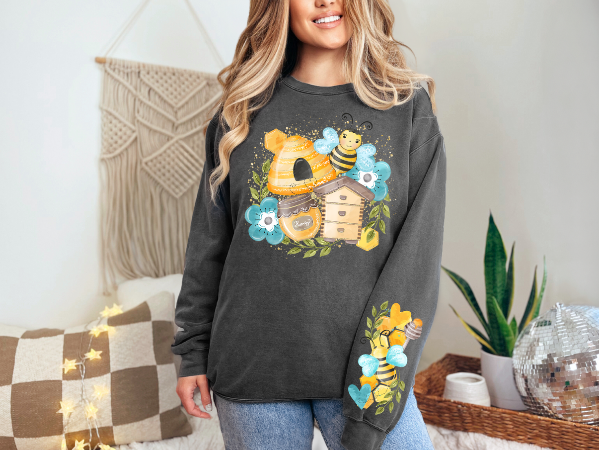 Blue and Yellow Bubble Bee- CHEST – Earthline Customs