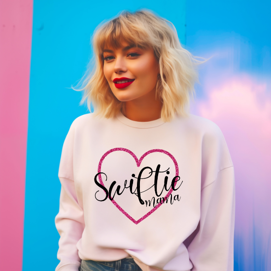 Swiftie Mama Pink Heart/Black -DTF Transfer – Earthline Customs