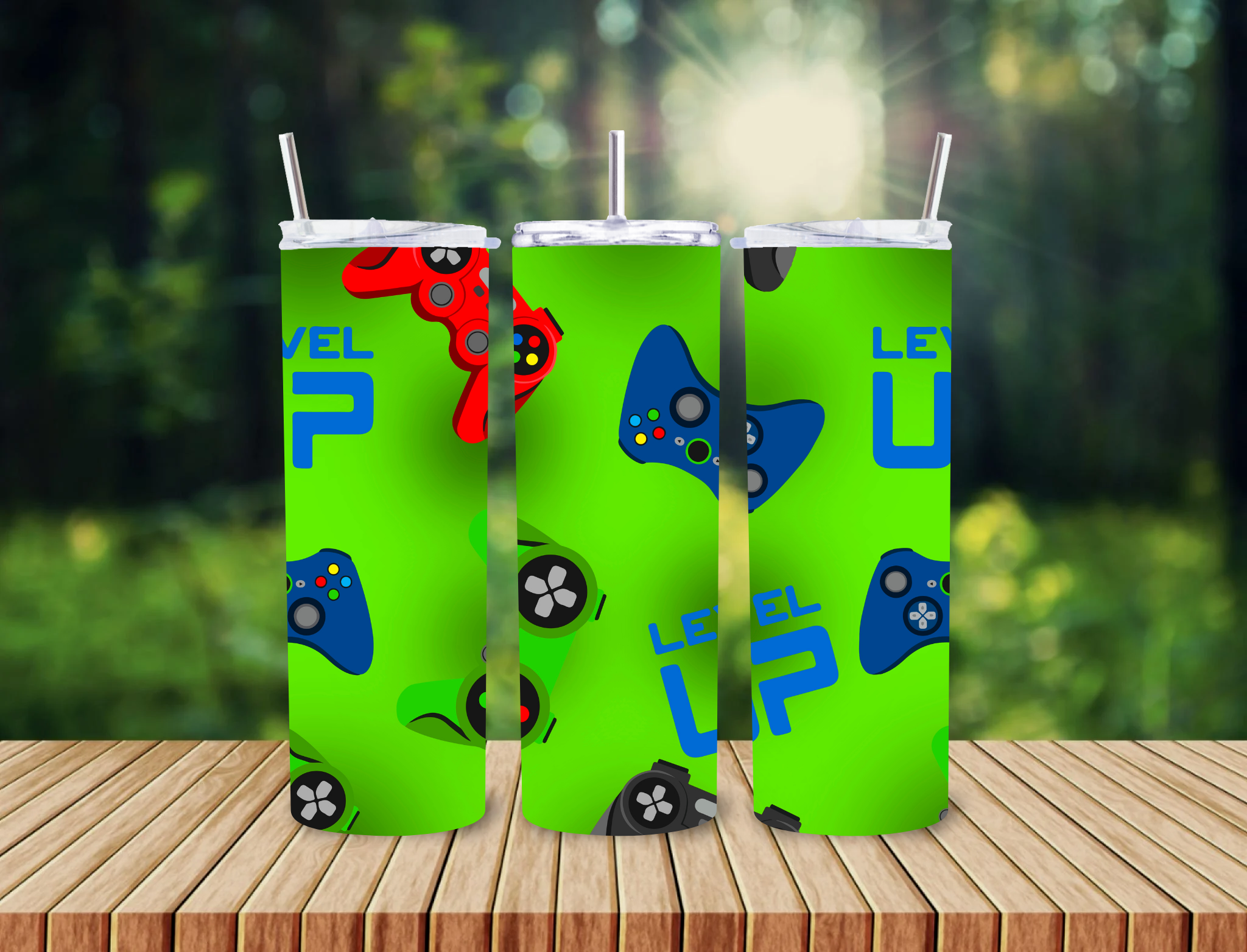 Level Up Green Backing - 20oz SUBLIMATION – Earthline Customs