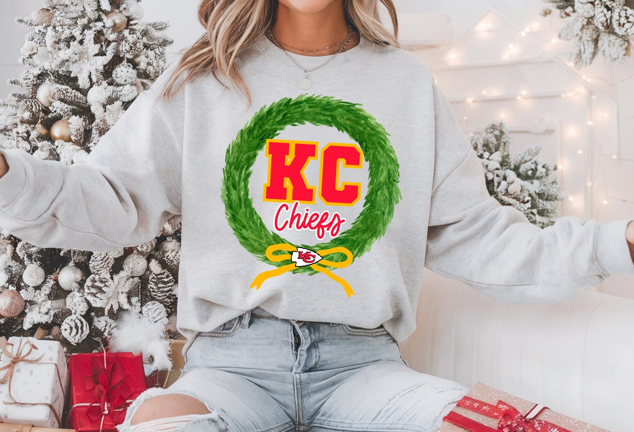 KC Christmas Wreath Bow – Earthline Customs
