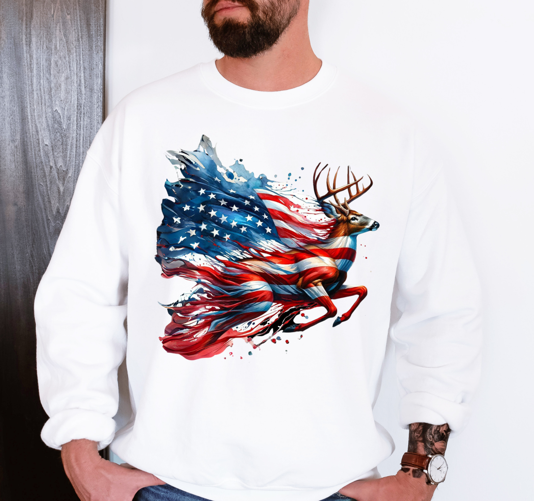 American Flag Deer – Earthline Customs