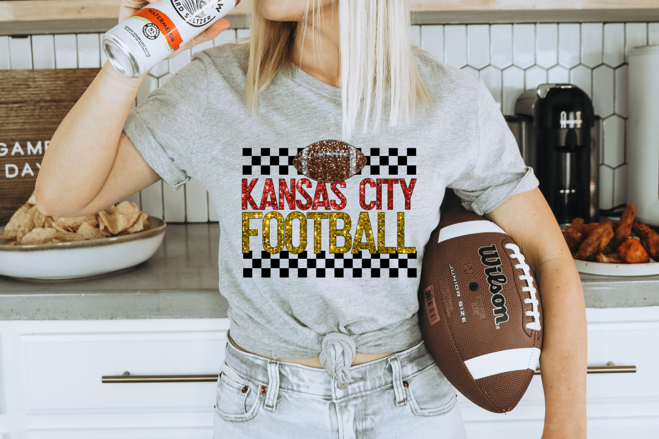 Checkered Sequins Kansas City Football – Earthline Customs