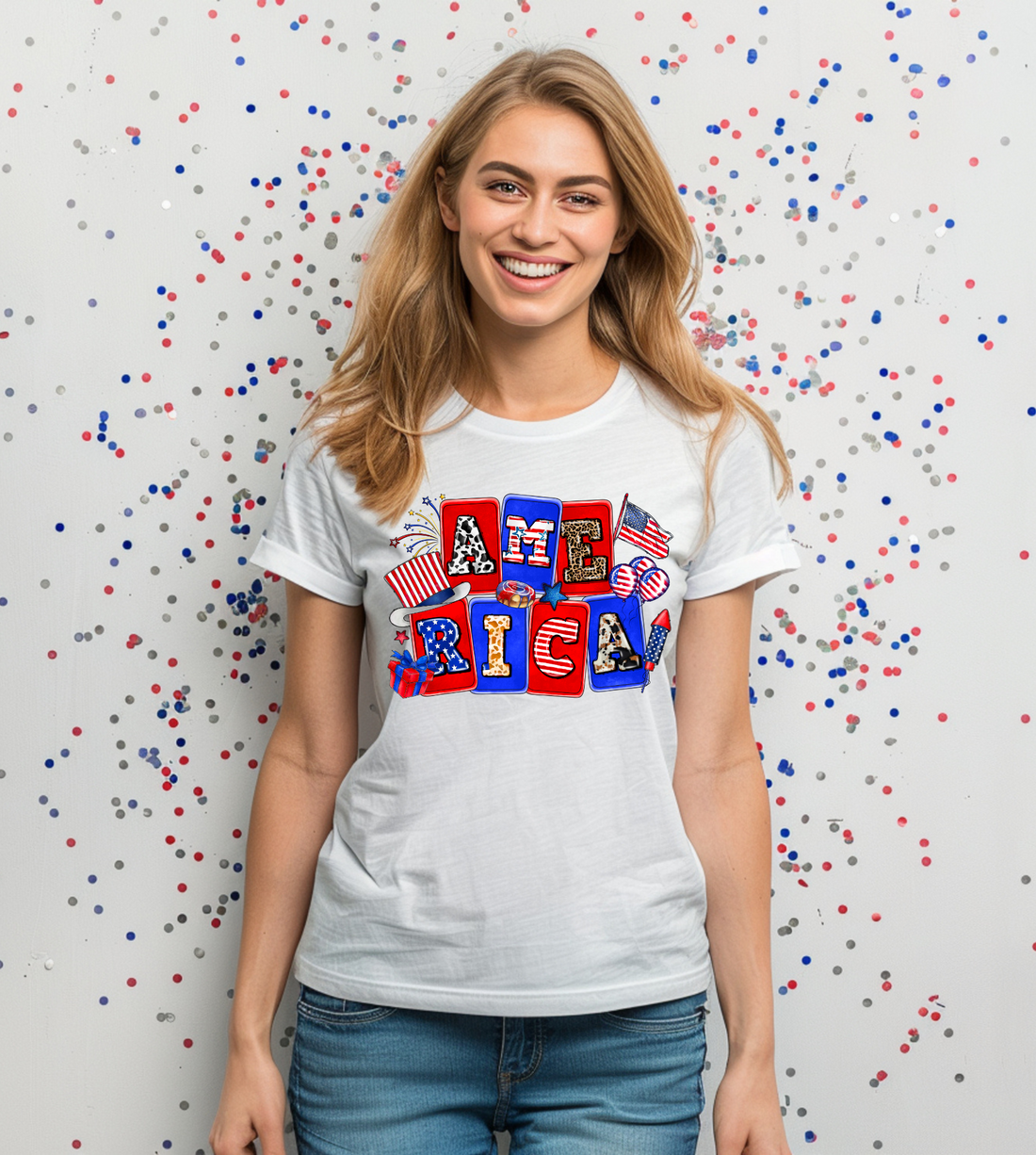 America- Block Letters – Earthline Customs