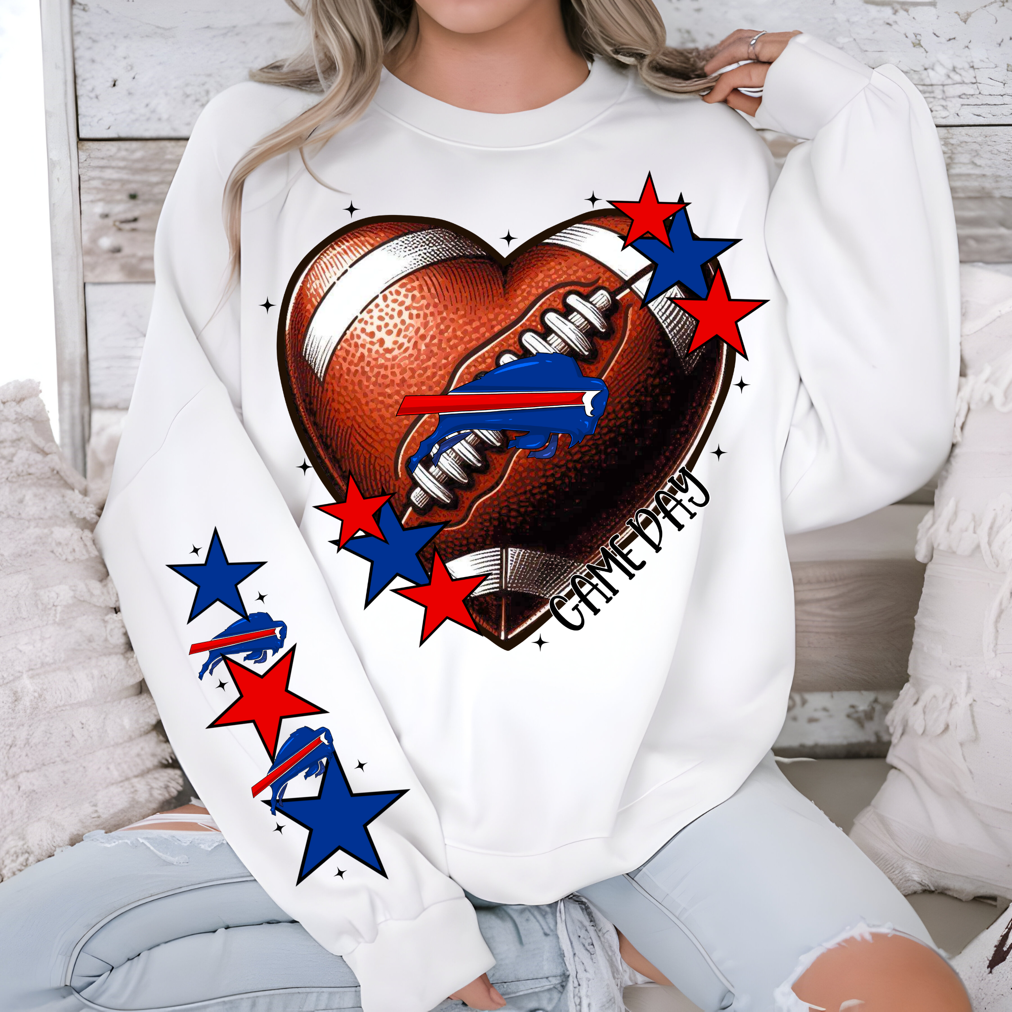 Buffalo Bills Heart Shaped Football-Chest – Earthline Customs