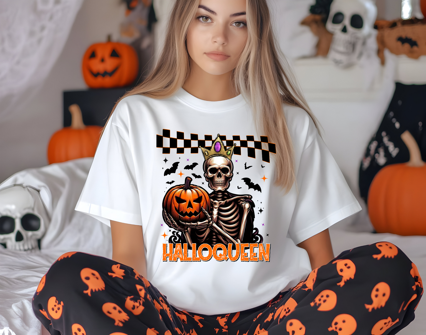Halloqueen Checkered Skeleton Crown – Earthline Customs