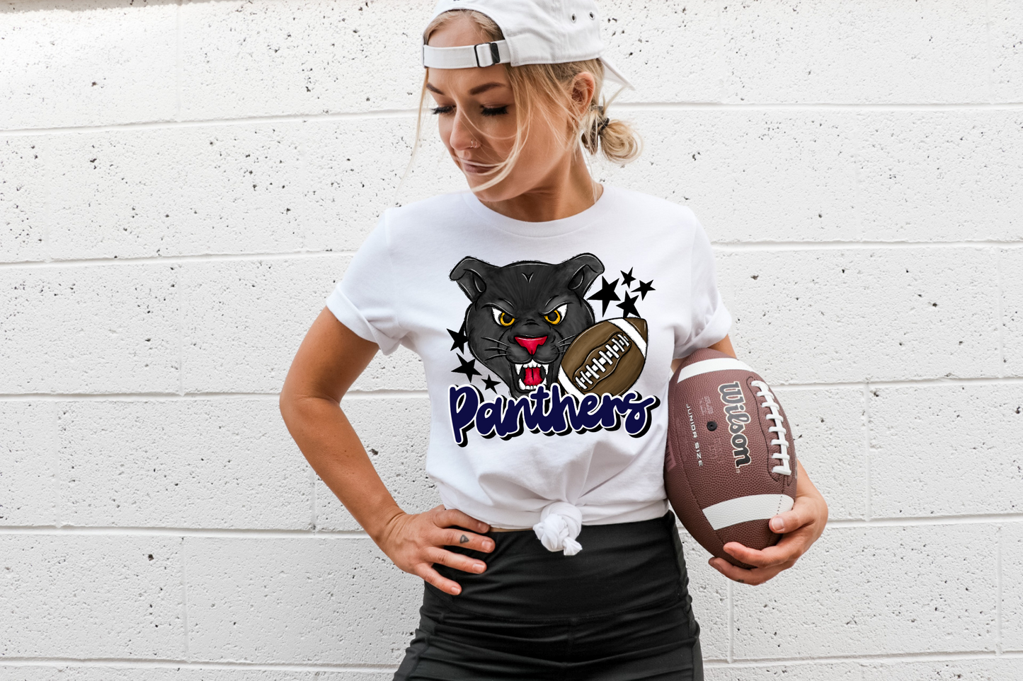 Panthers with mascot- dark blue letters – Earthline Customs