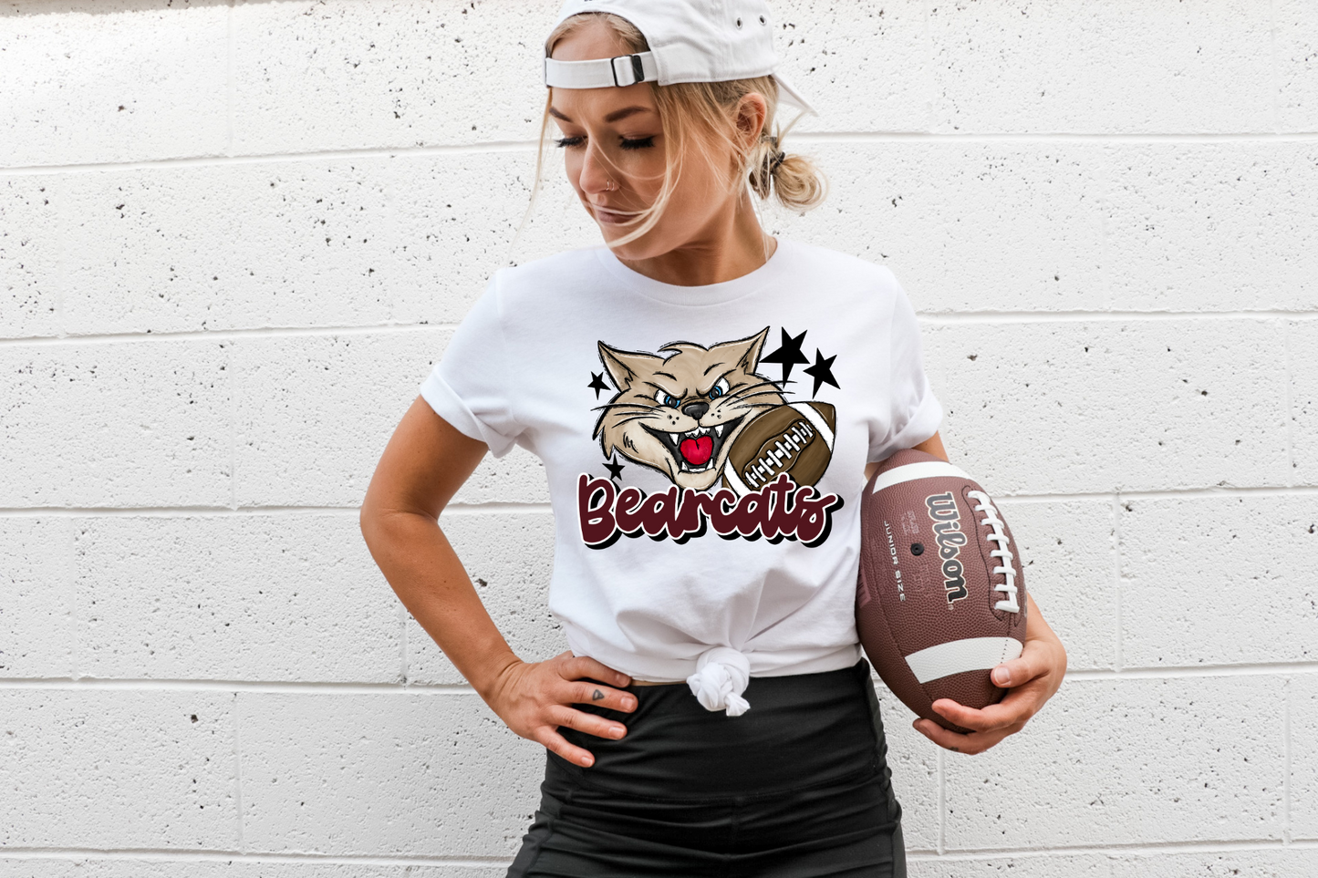 Bearcats with mascot- maroon letters – Earthline Customs