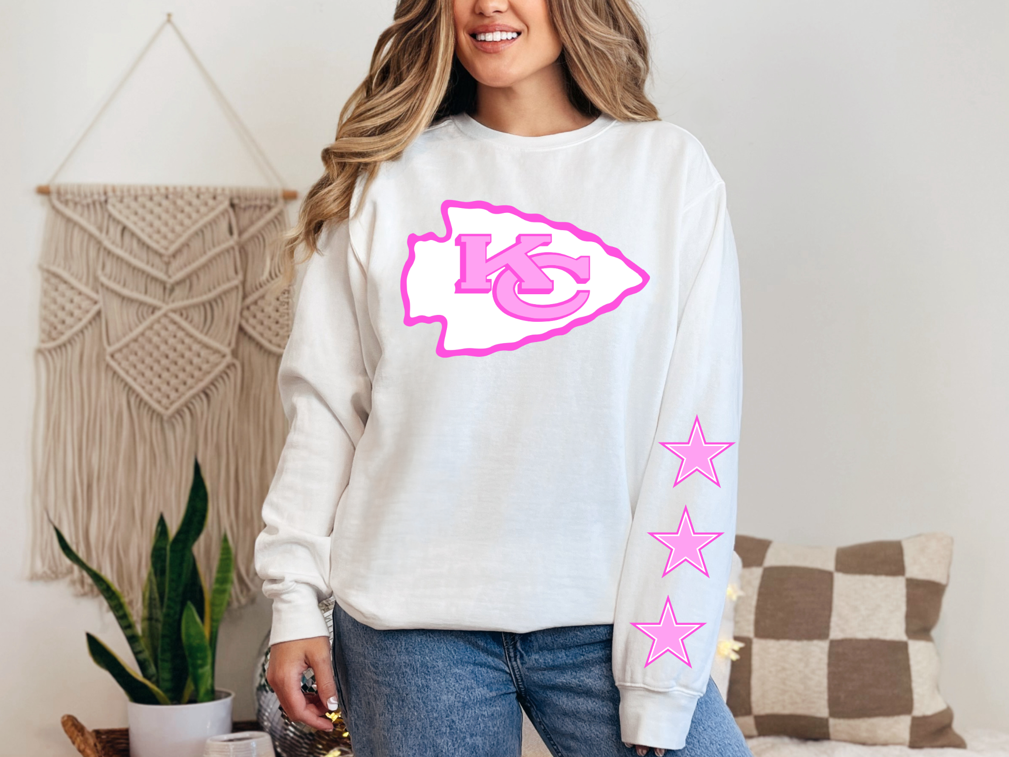 Kansas City Chiefs Pink Football - FRONT ONLY – Earthline Customs