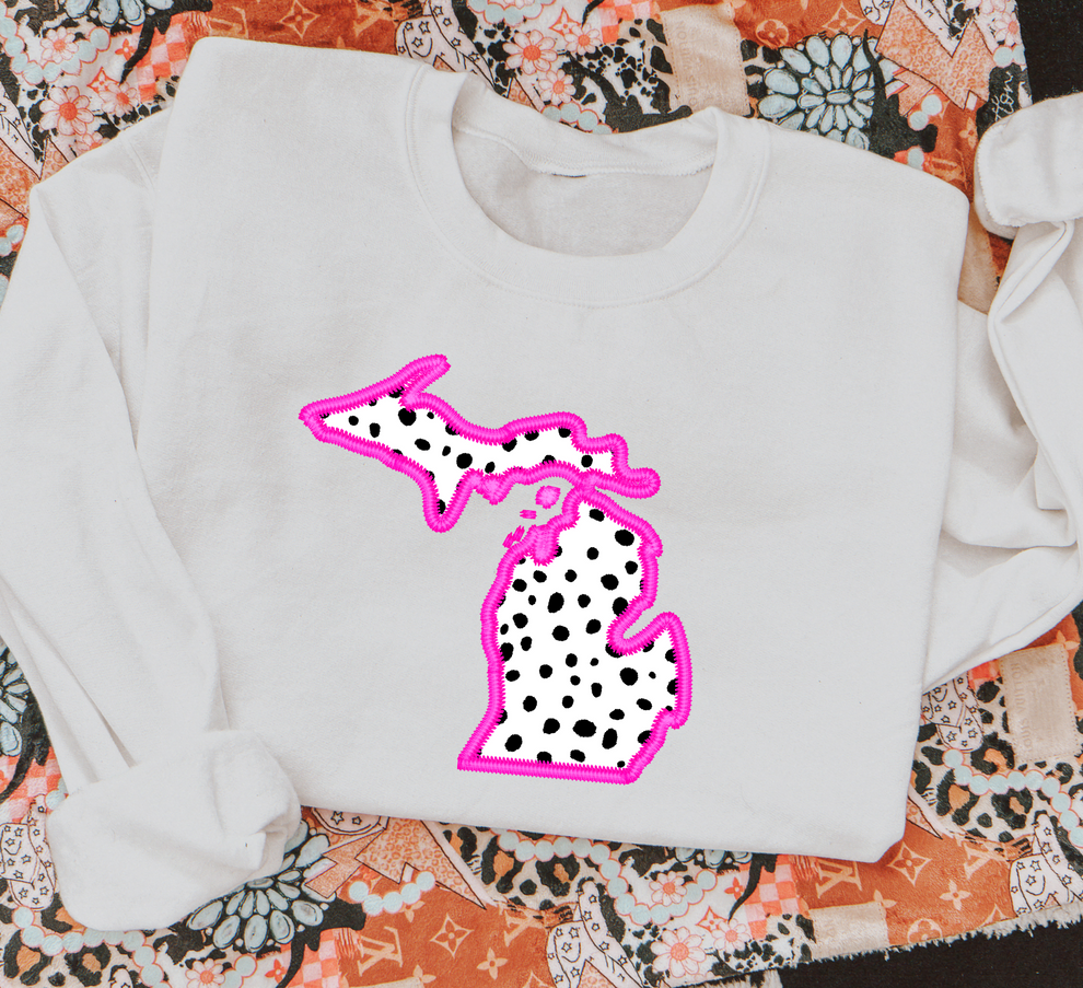 Michigan-Pink Outline – Earthline Customs