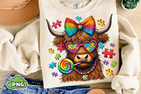 Autism Awareness Highland Cow – Earthline Customs