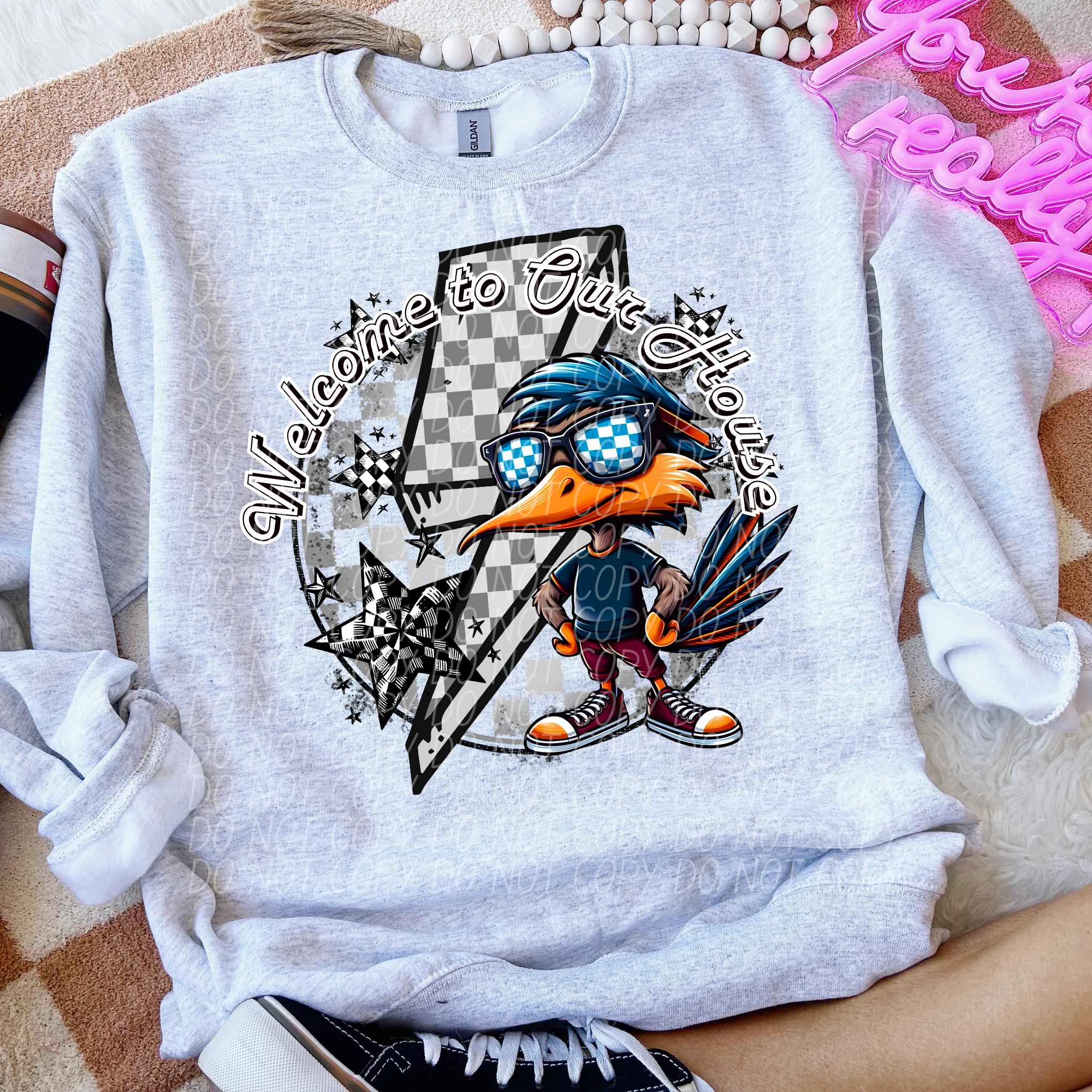 Welcome to our house blue hawks (Checkered) – Earthline Customs