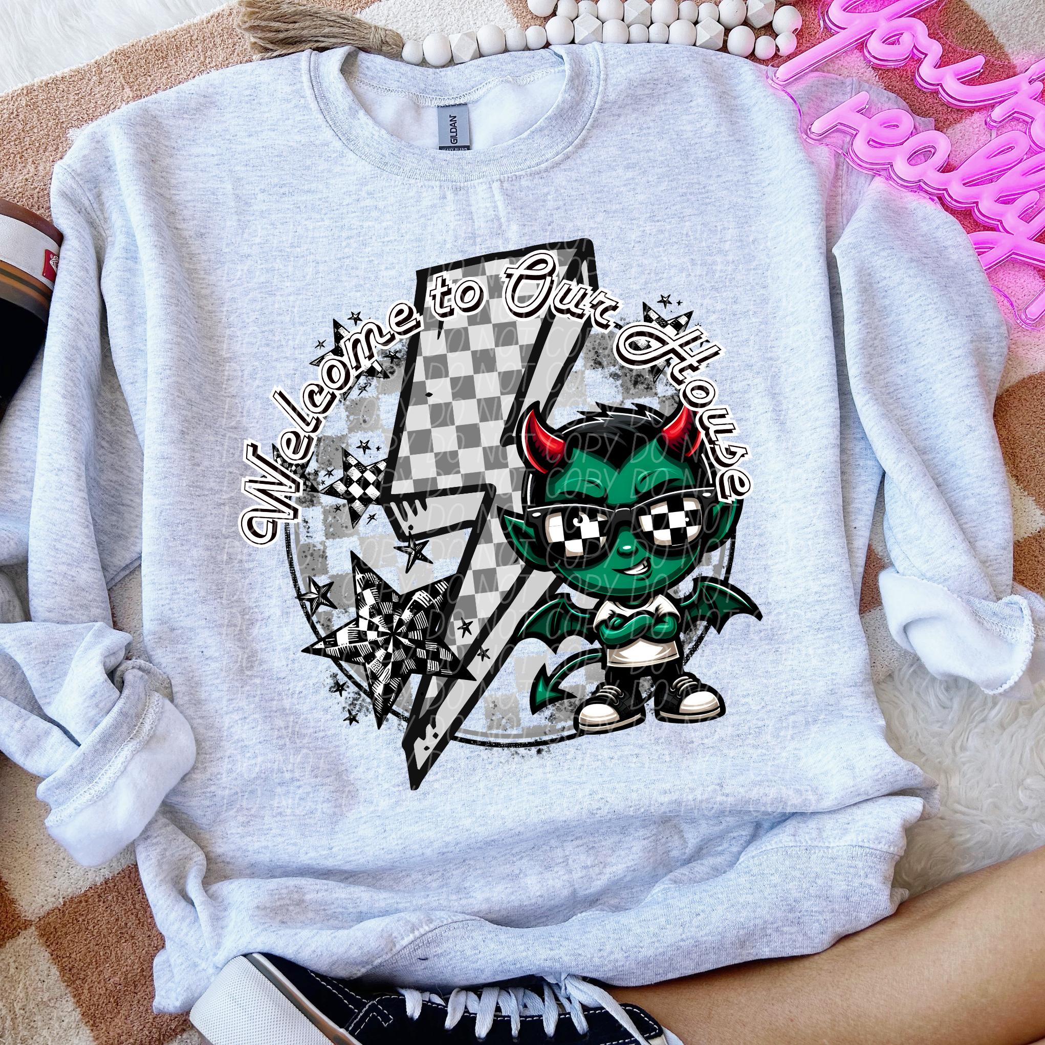 Welcome to our house devils (checkered) – Earthline Customs