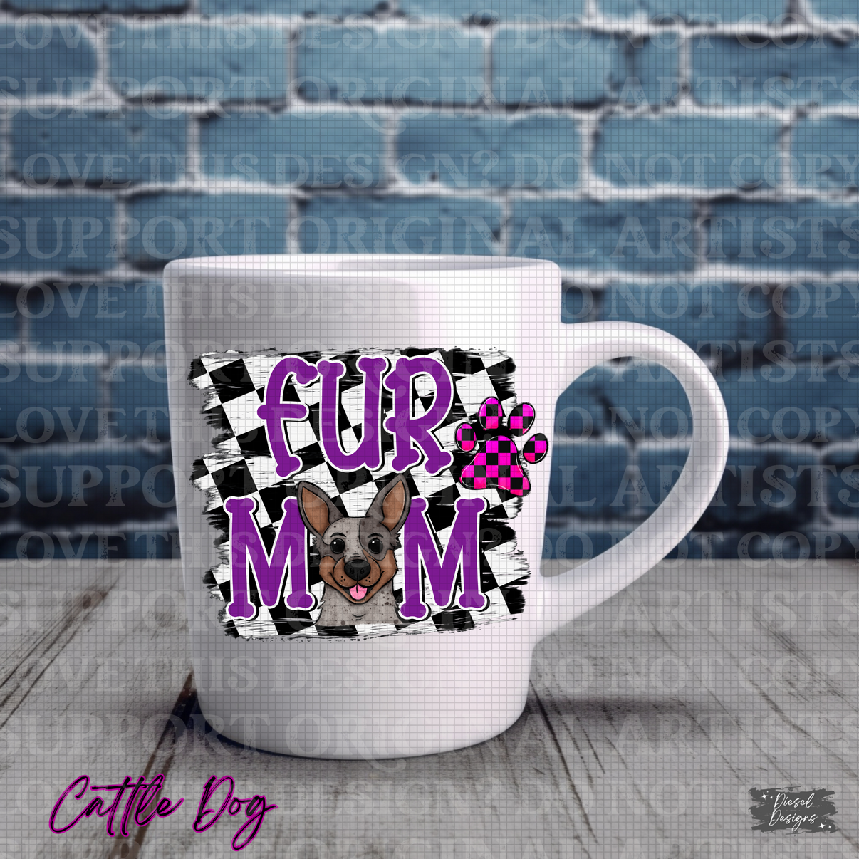 Fur Mom-Purple Cattle Dog – Earthline Customs