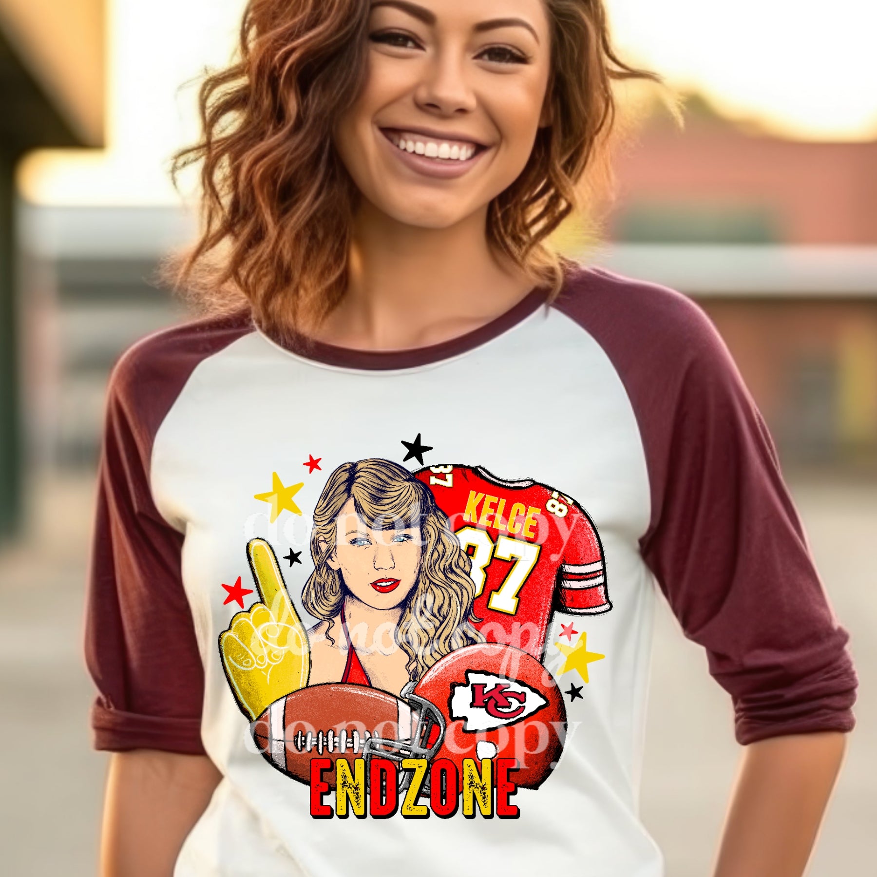 KC End Zone Collage - DTF Transfer – Earthline Customs