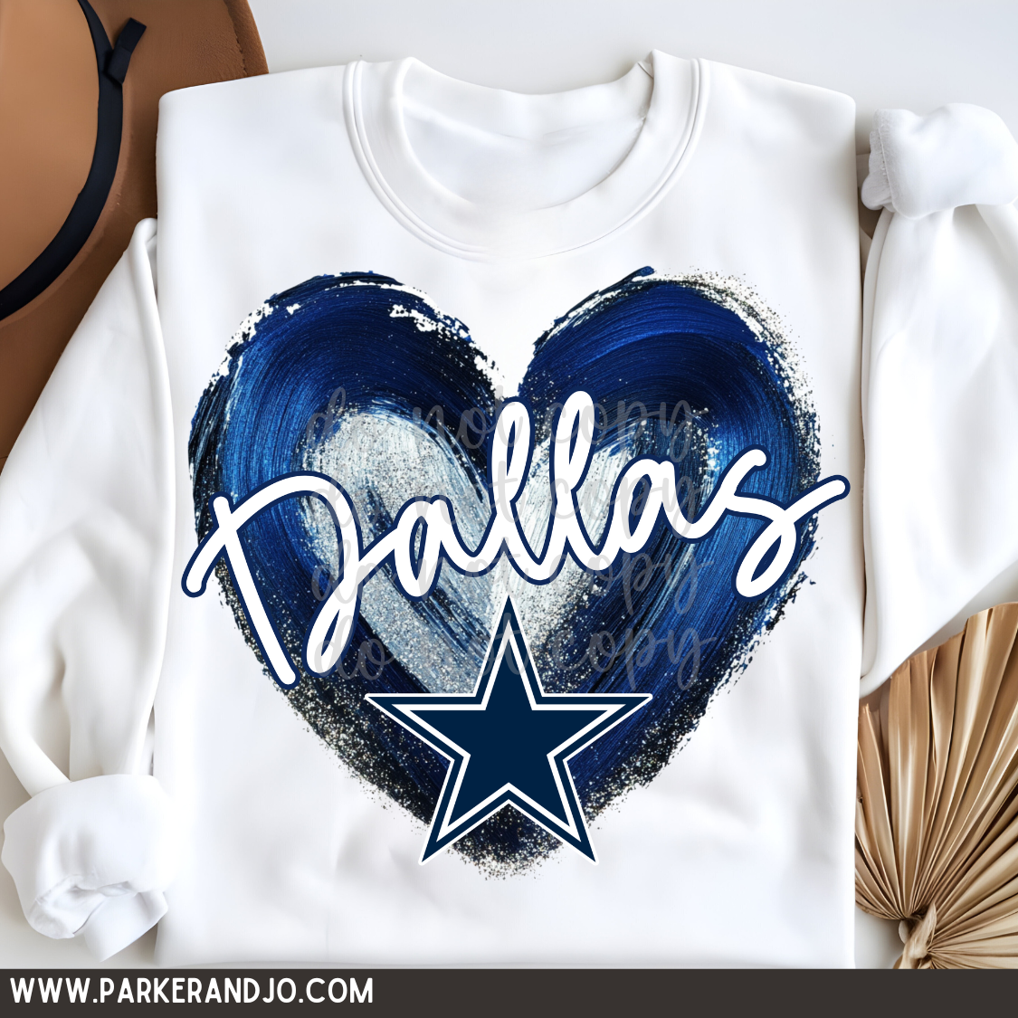 Dallas Cowboys Football Heart – Earthline Customs