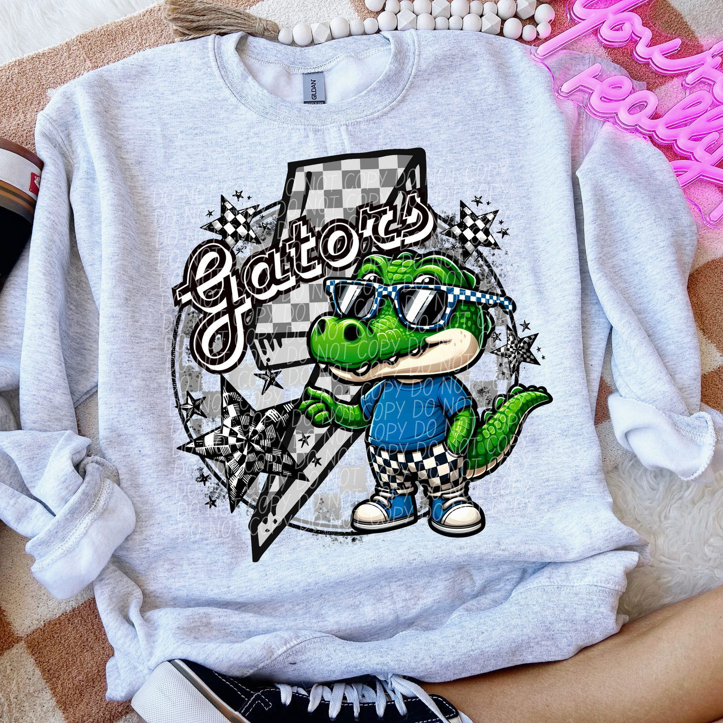Gators Checkered Lightning Bolt – Earthline Customs