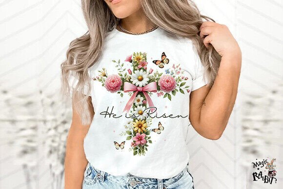 He Is Risen Cross Flowers – Earthline Customs