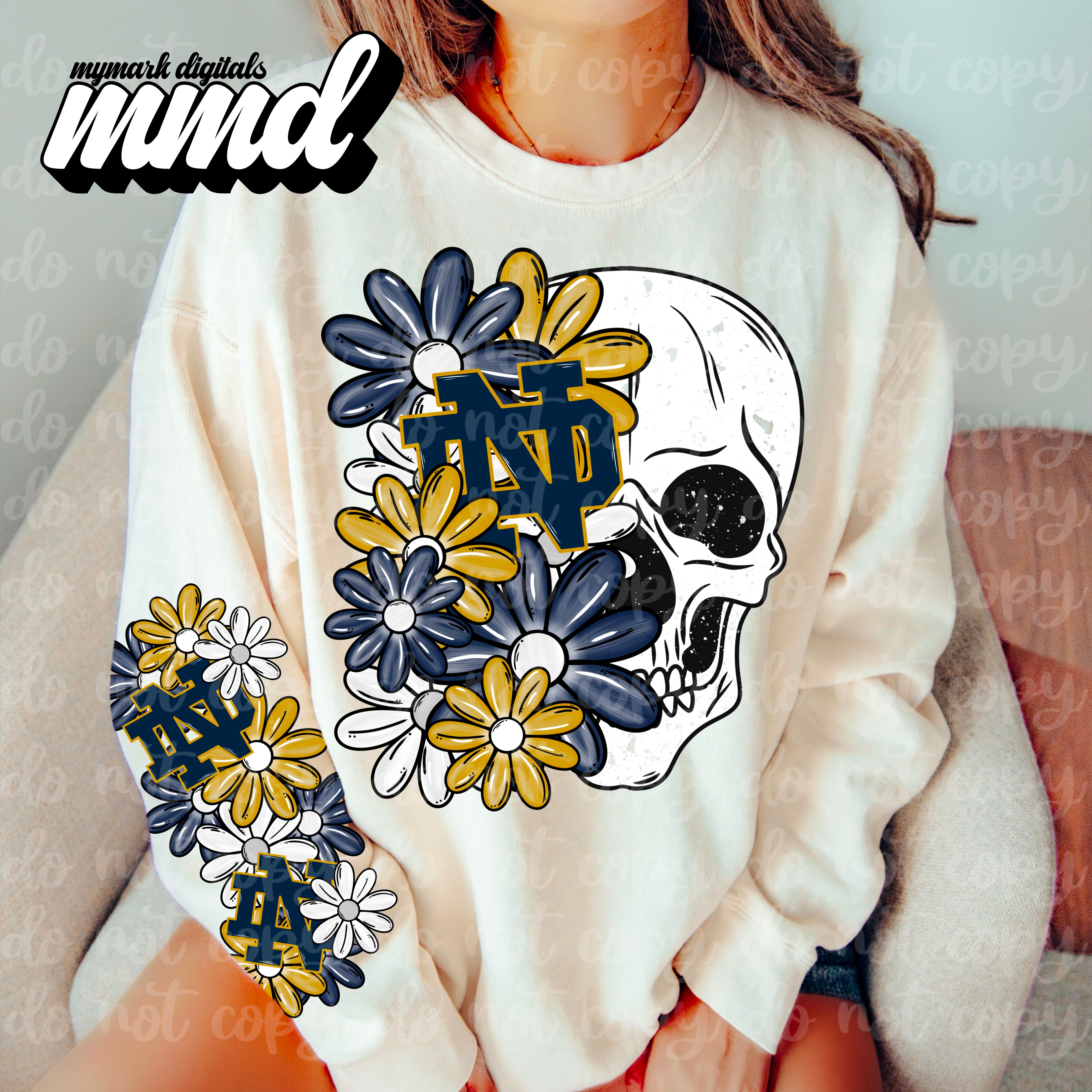 Floral Skull Norte Dame - SLEEVE – Earthline Customs