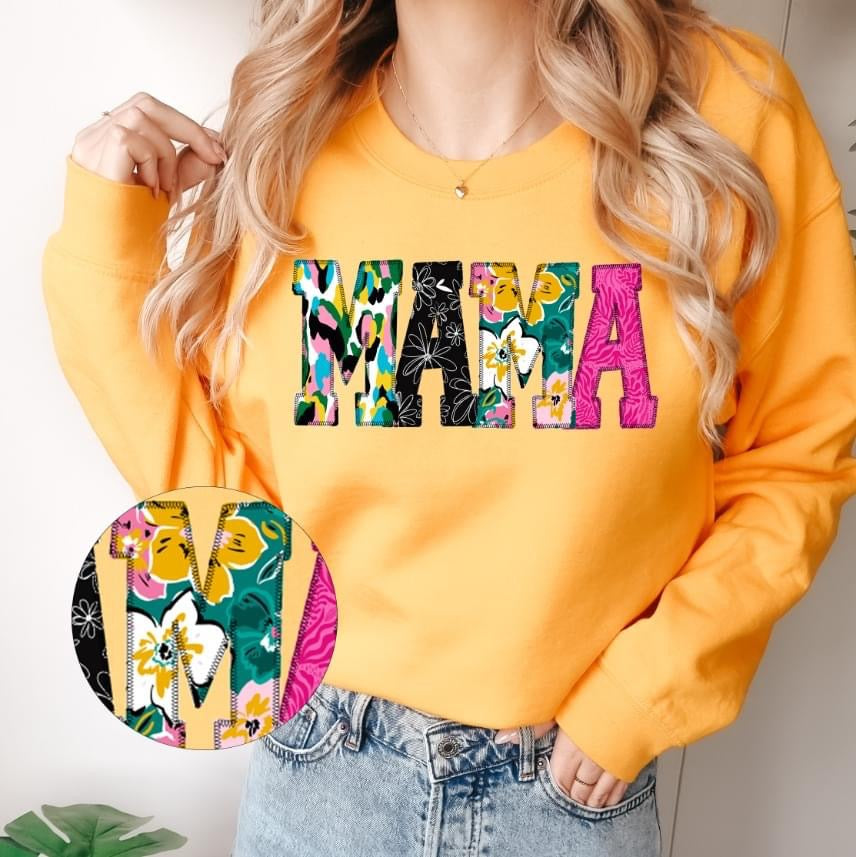 MAMA (Mixed Print Letters) - DTF Transfer – Earthline Customs