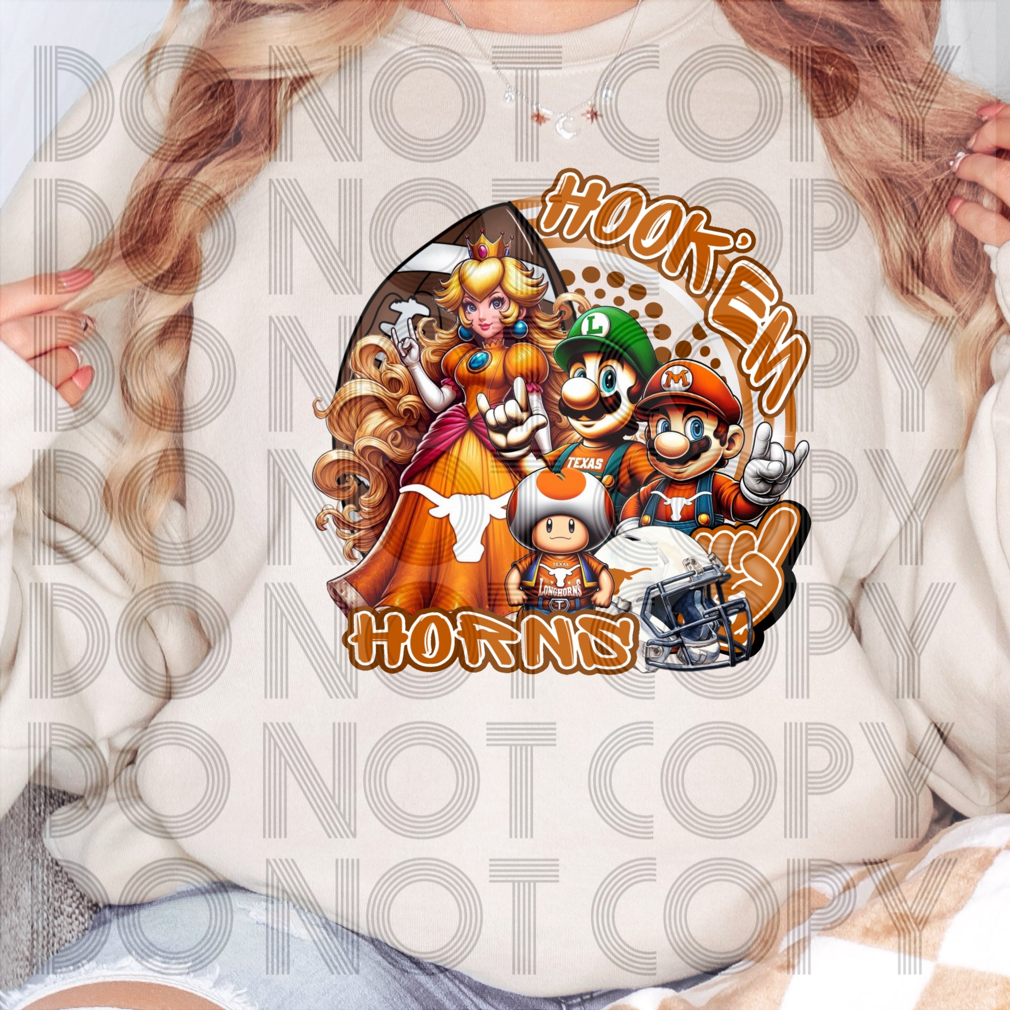 Mario Texas Longhorns "hook' em horns" – Earthline Customs