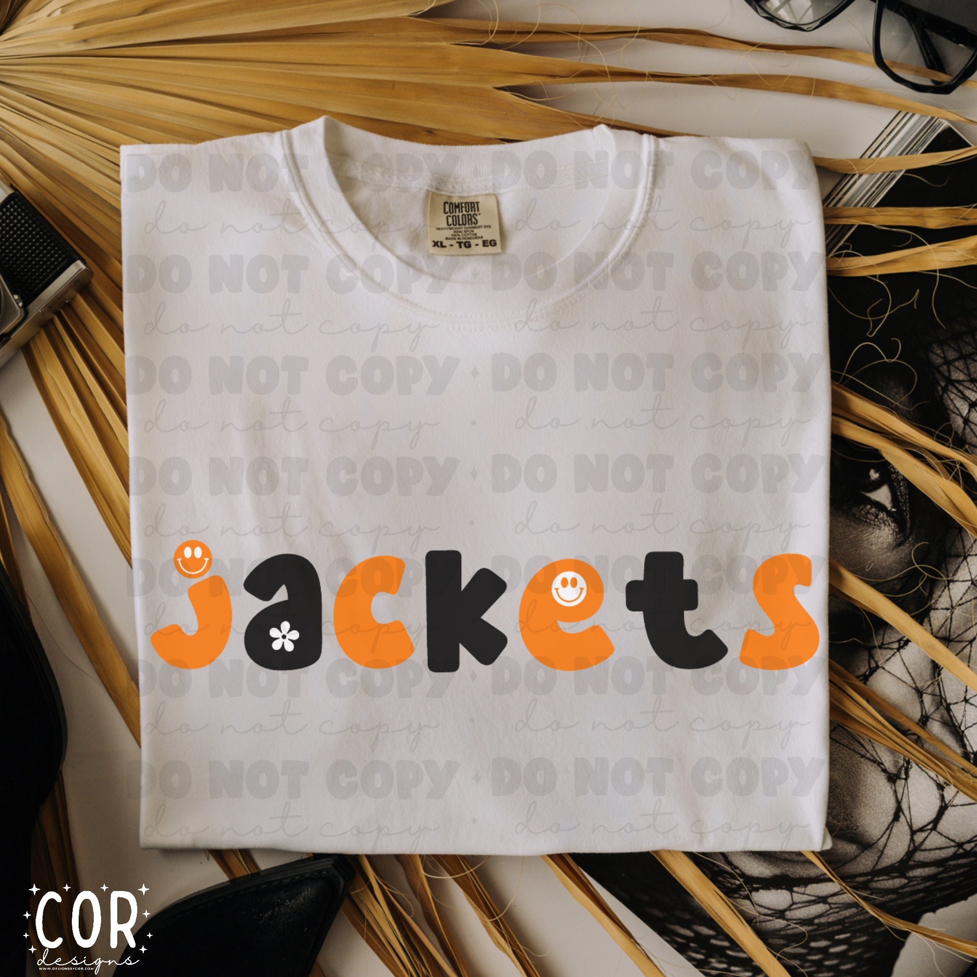 Jackets Orange And Black Flowers And Smiley Face Letters – Earthline ...