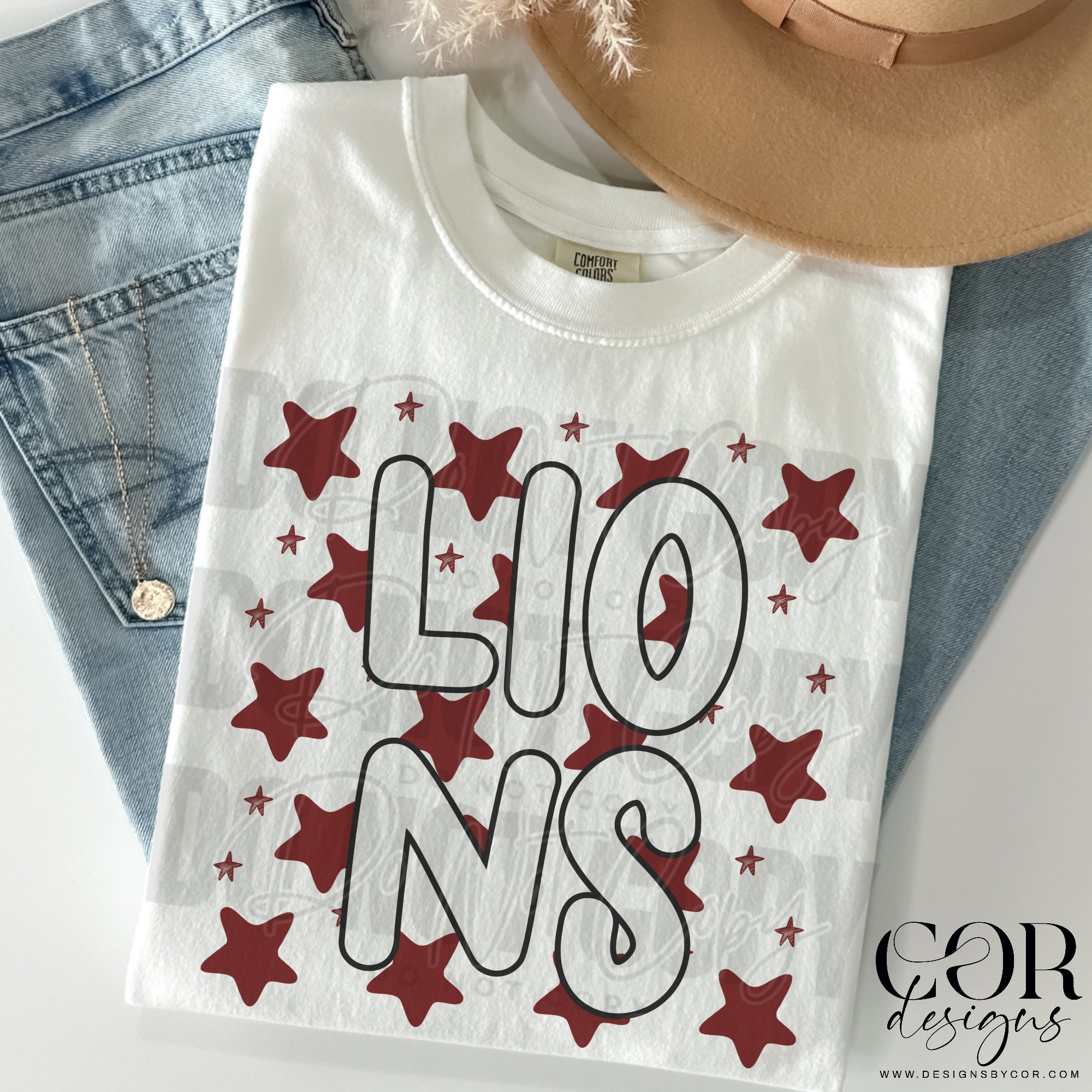 Lions Maroon Stars – Earthline Customs