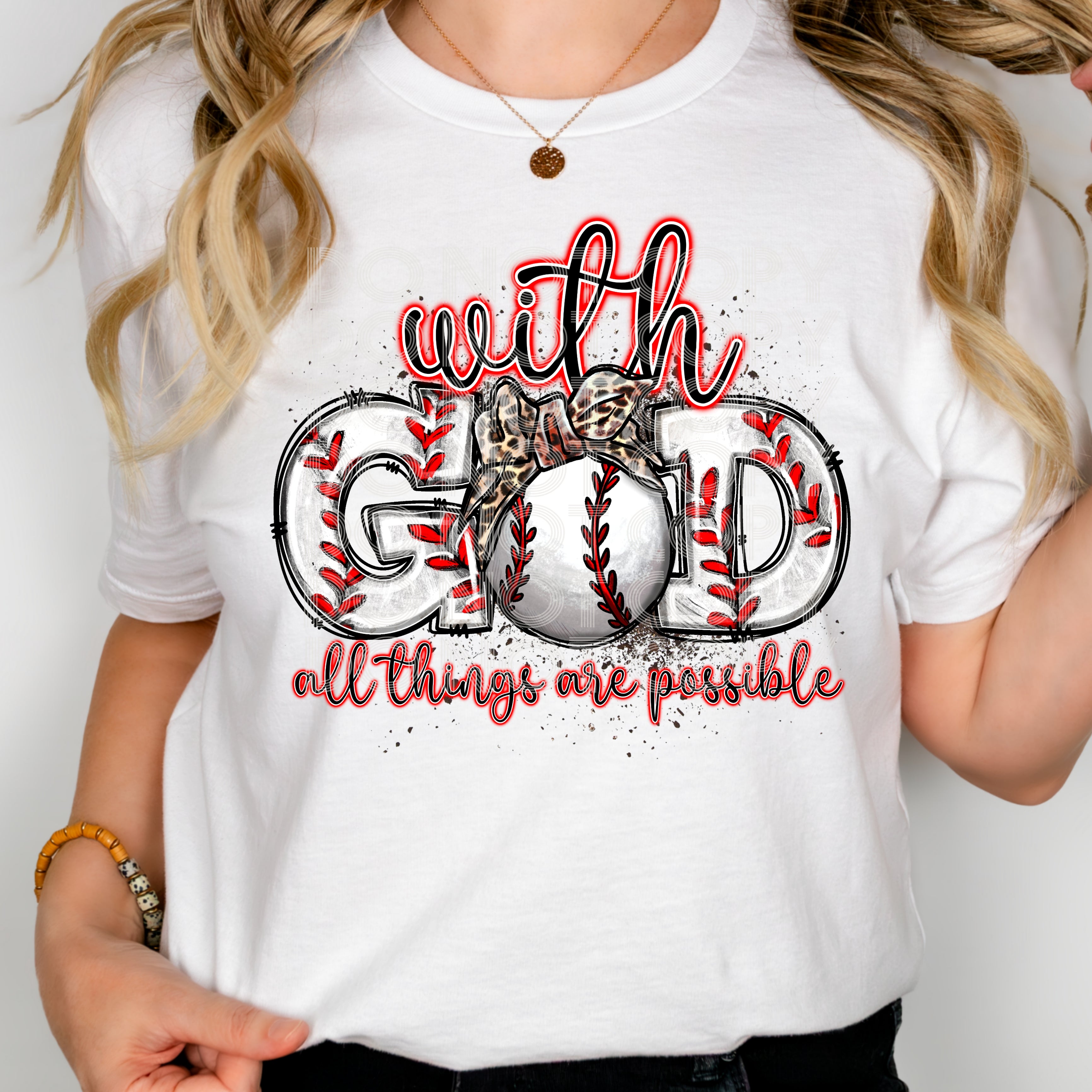 With God all things are possible (Baseball w/Bow) – Earthline Customs