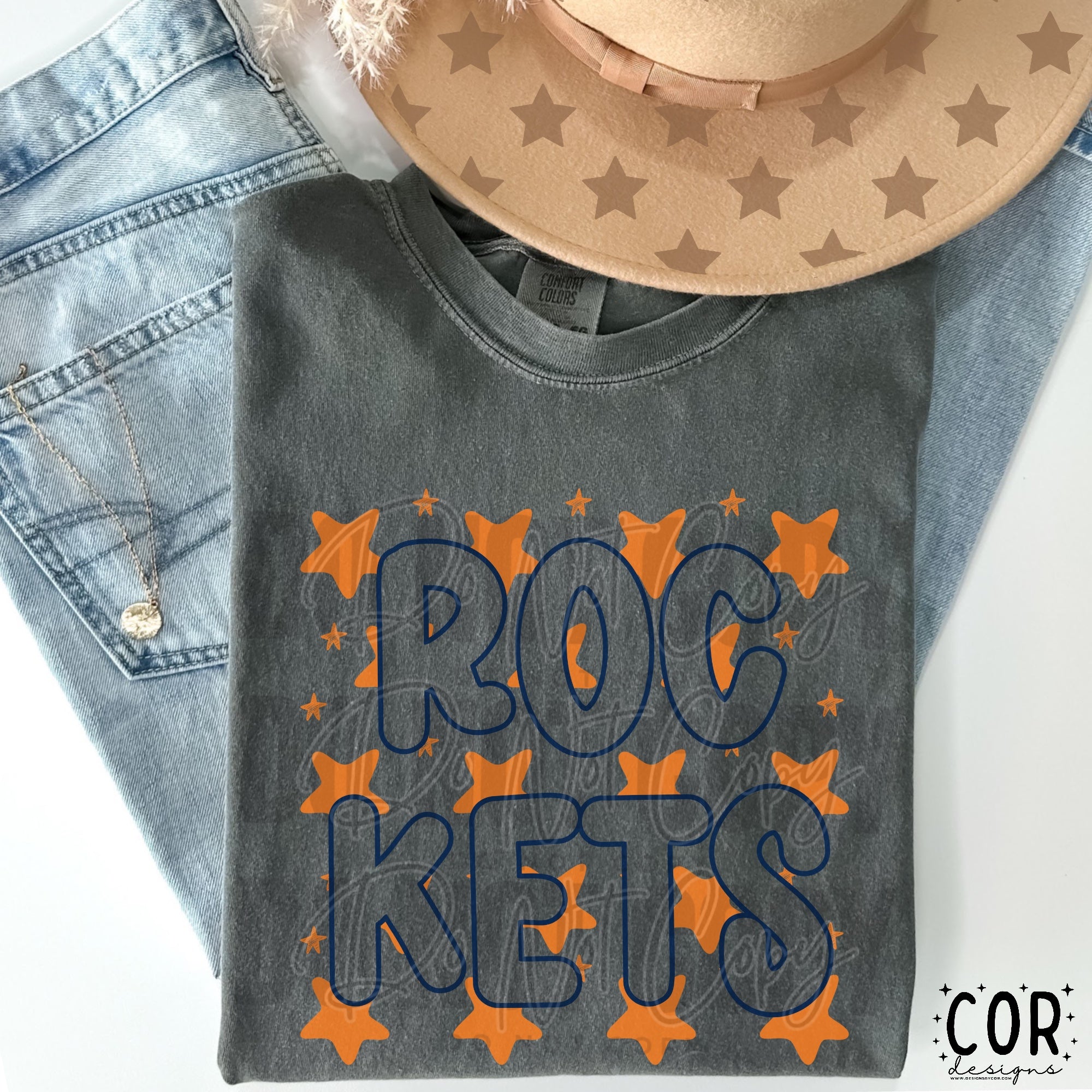 Rockets Orange Stars – Earthline Customs