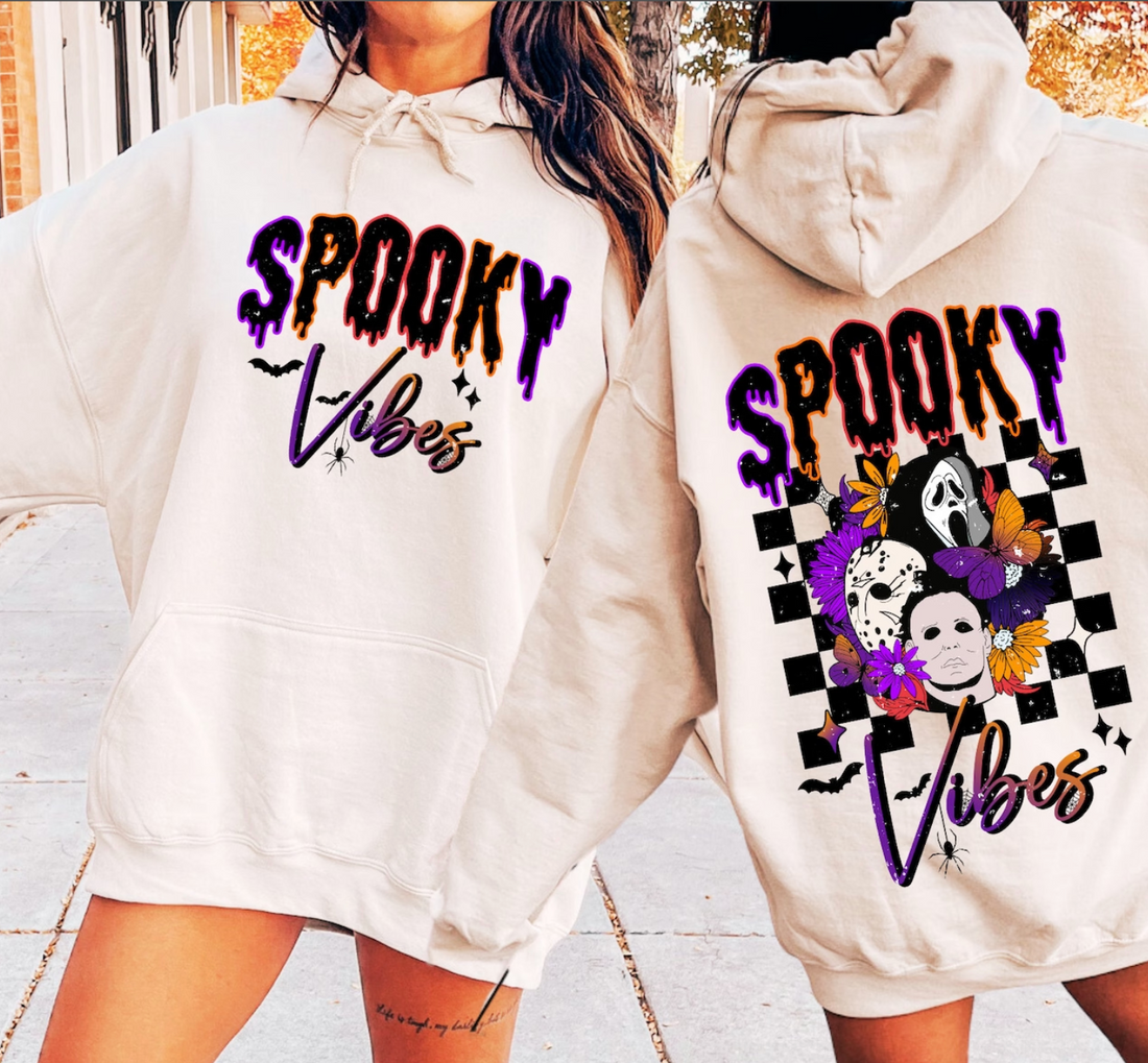 Spooky vibes, purple and orange-front – Earthline Customs