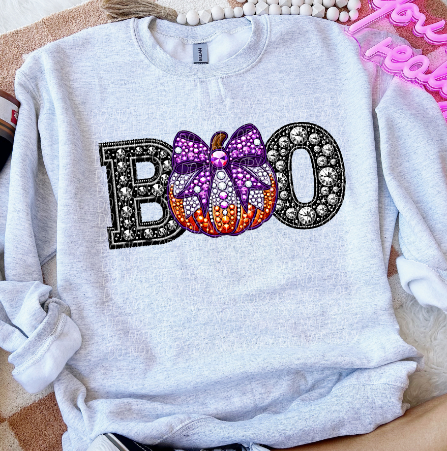 Rhinestone Boo Pumpkin – Earthline Customs