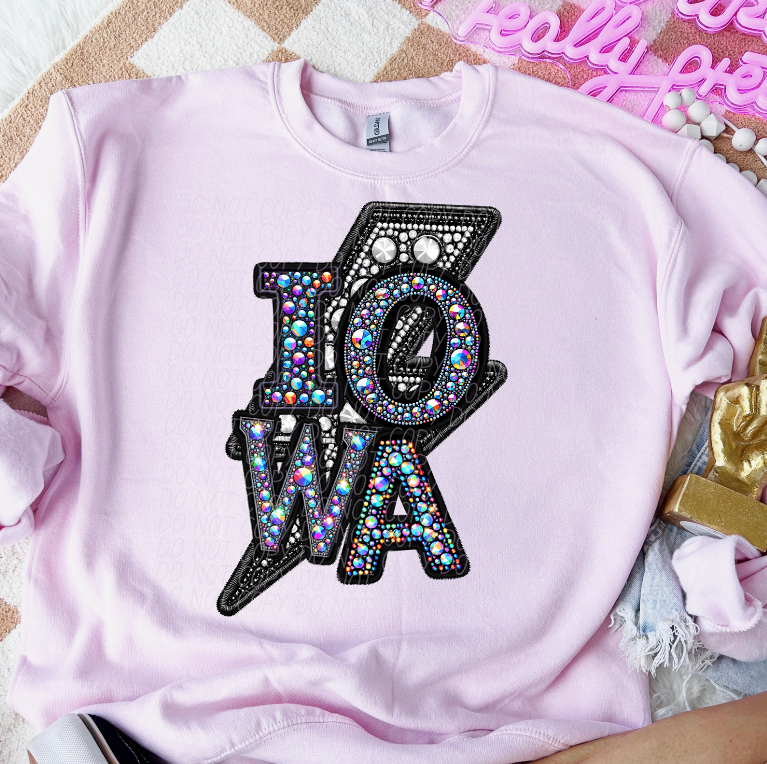 Iowa (rhinestones) – Earthline Customs