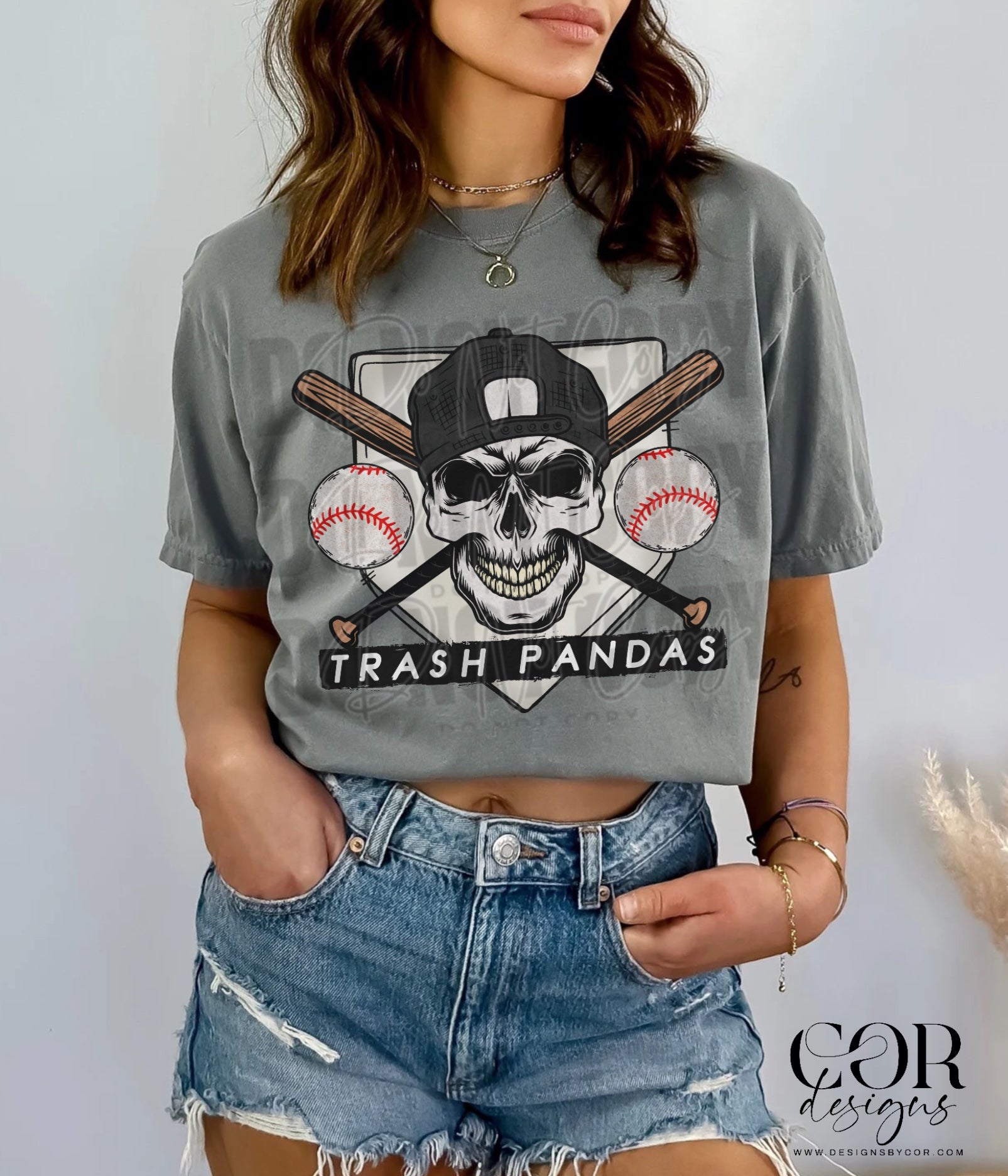 Trash Pandas Baseball With Skull – Earthline Customs